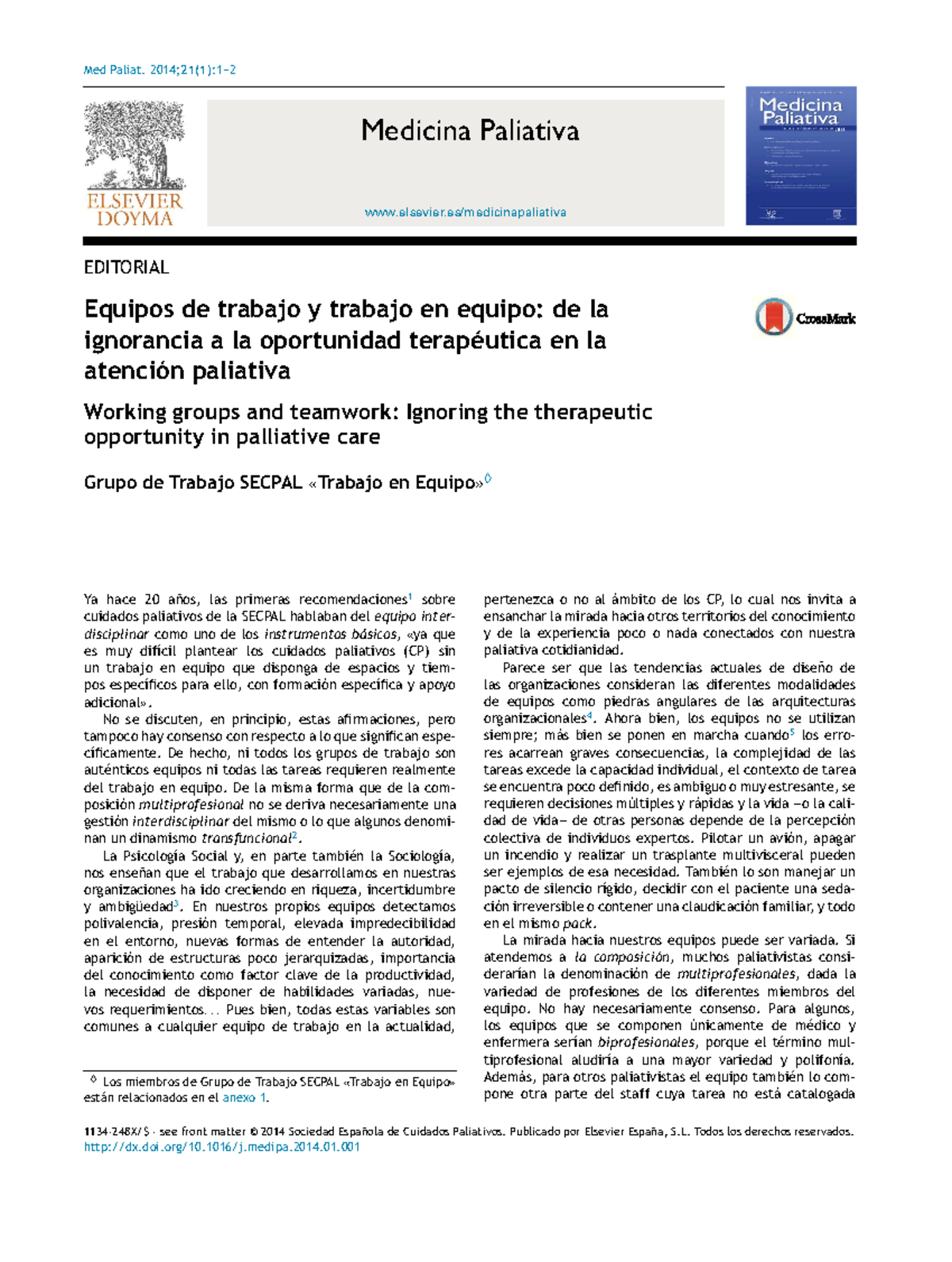 Articulo 4 - anatomia - Med Paliat. 2014;21(1):1- Medicina Paliativa ...