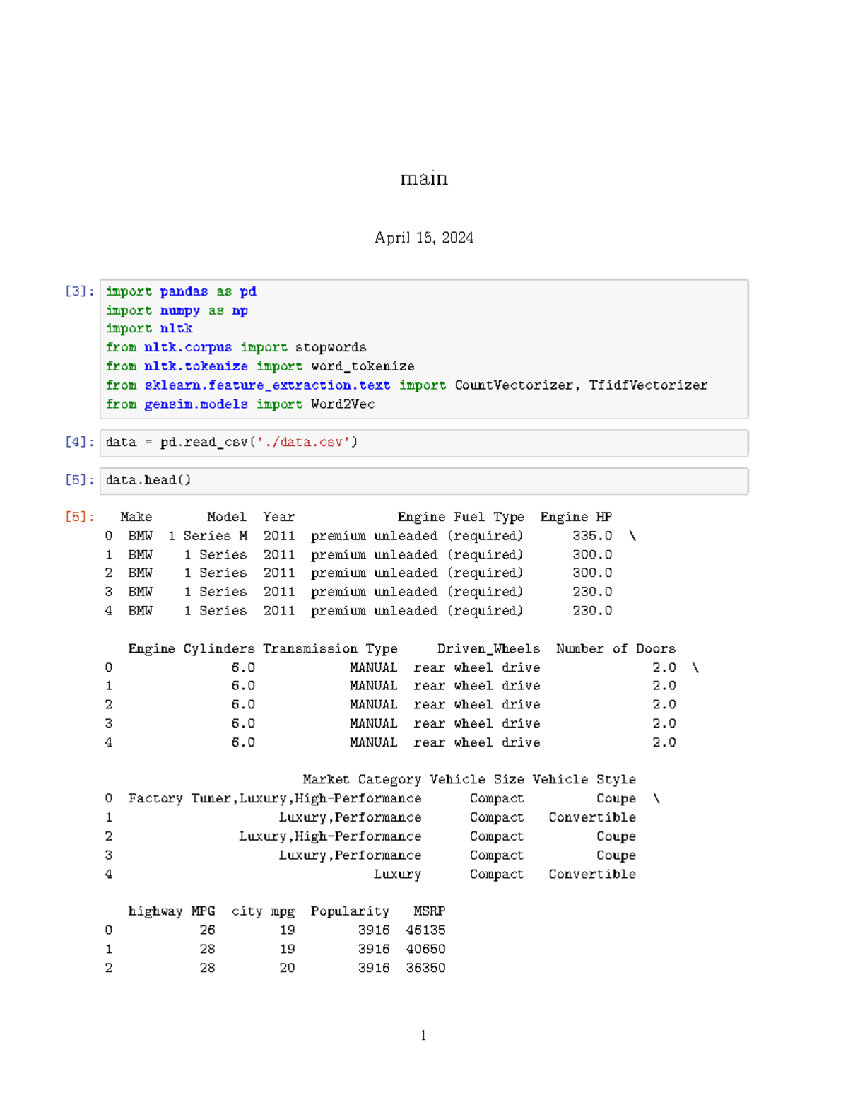 Nlp Practical Assignments Main April 15 2024 3 Import Pandas As