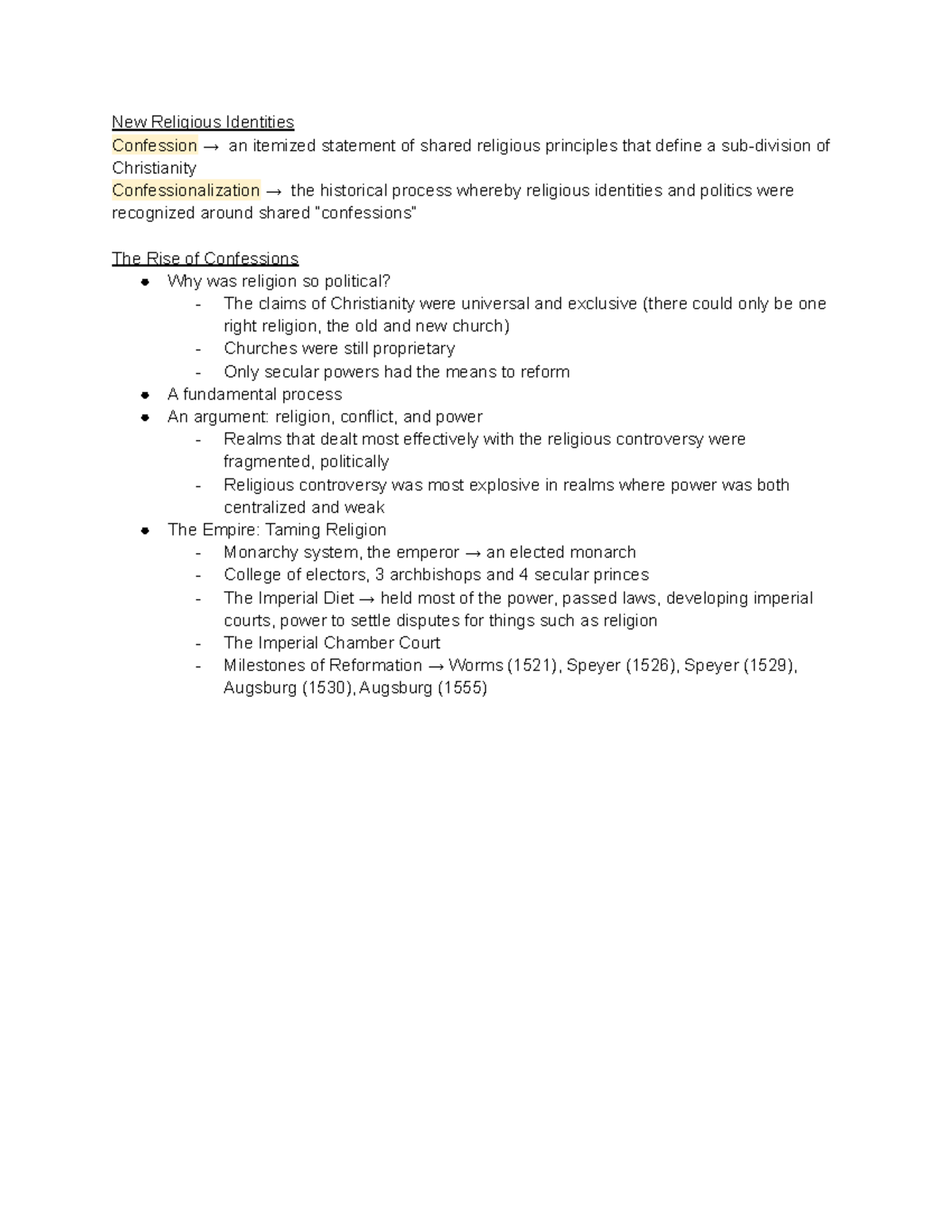 The rise of the confessions-2 - New Religious Identities Confession → ...