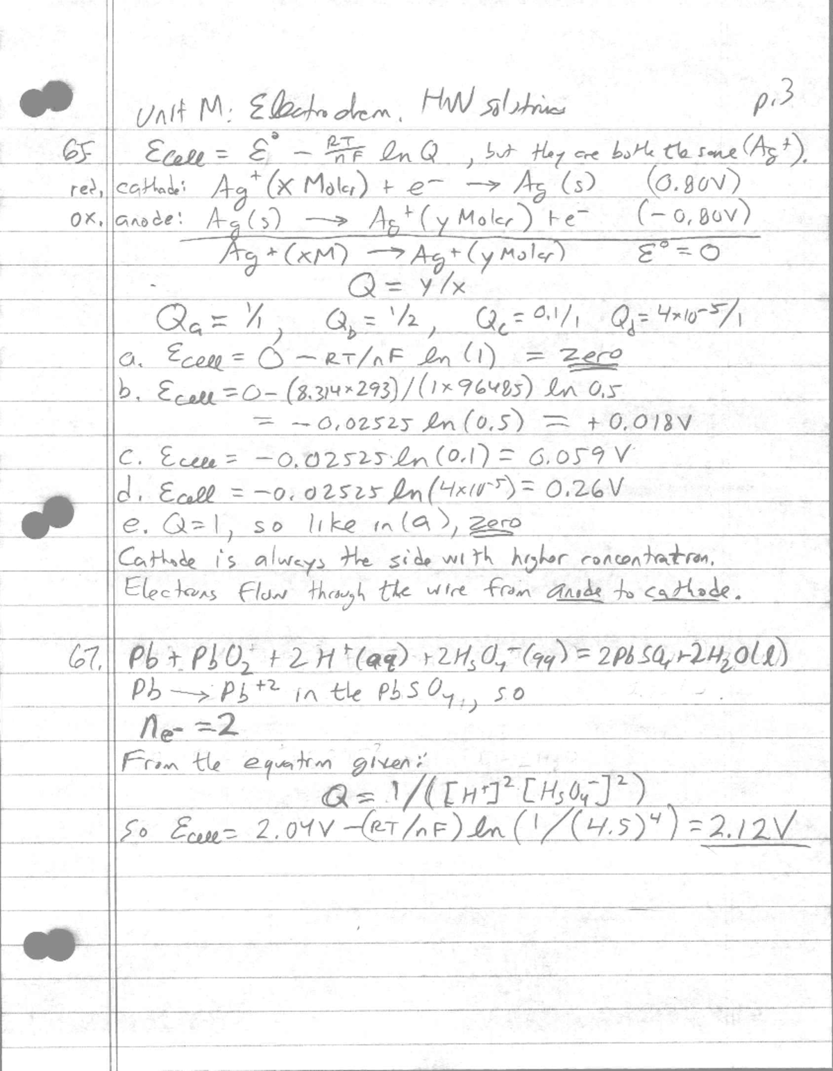 [UNIT M] HW Solutions (PART 3) - CHM 121 - Studocu