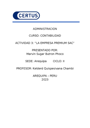 CASO La empresa Fancy Shoes SAC - Marvin Butron - ADMINISTRACIÓN DE ...