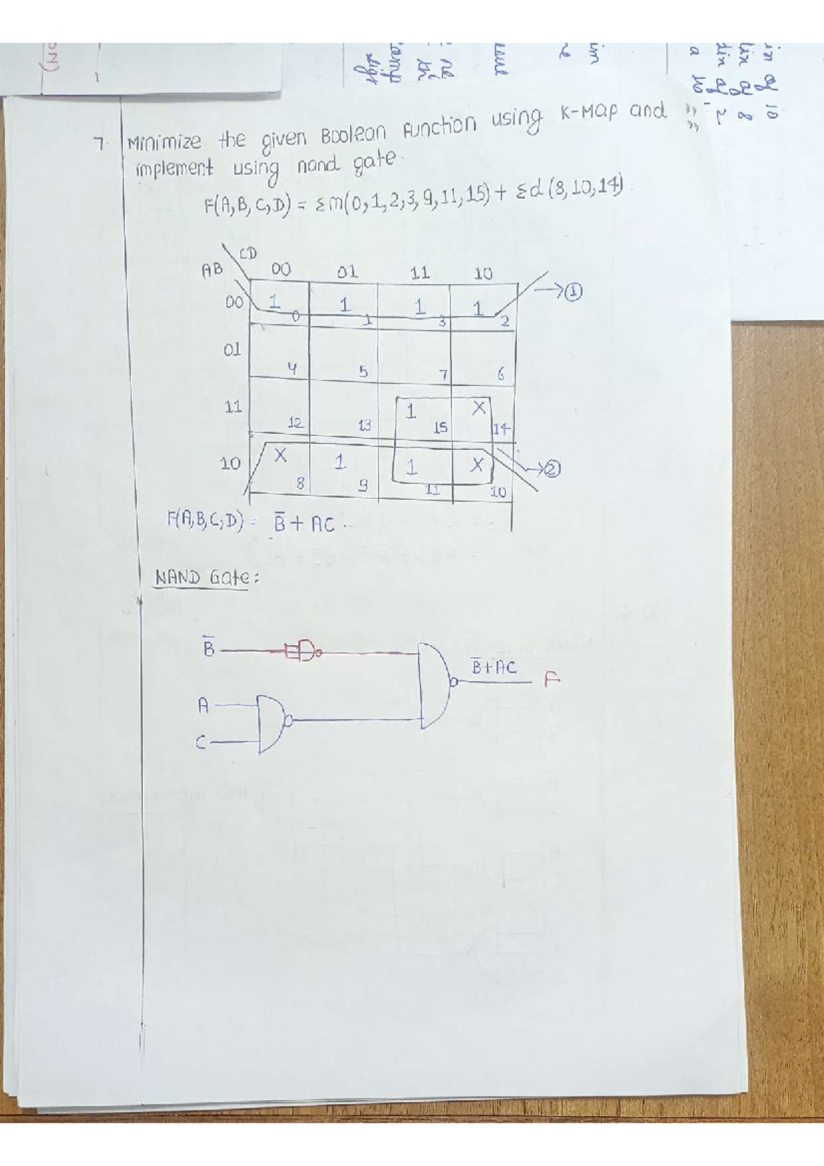 IMG 20240710 125746 - Practic material - be in a of 7 Minimize the given Boolean function using ...