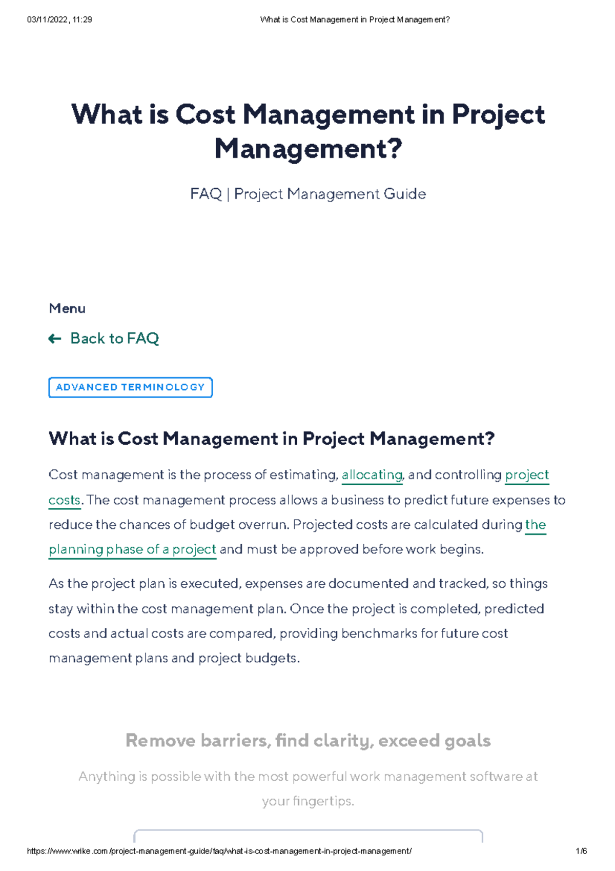 4 3 What Is Cost Management In Project Management A D VA N C E D T E