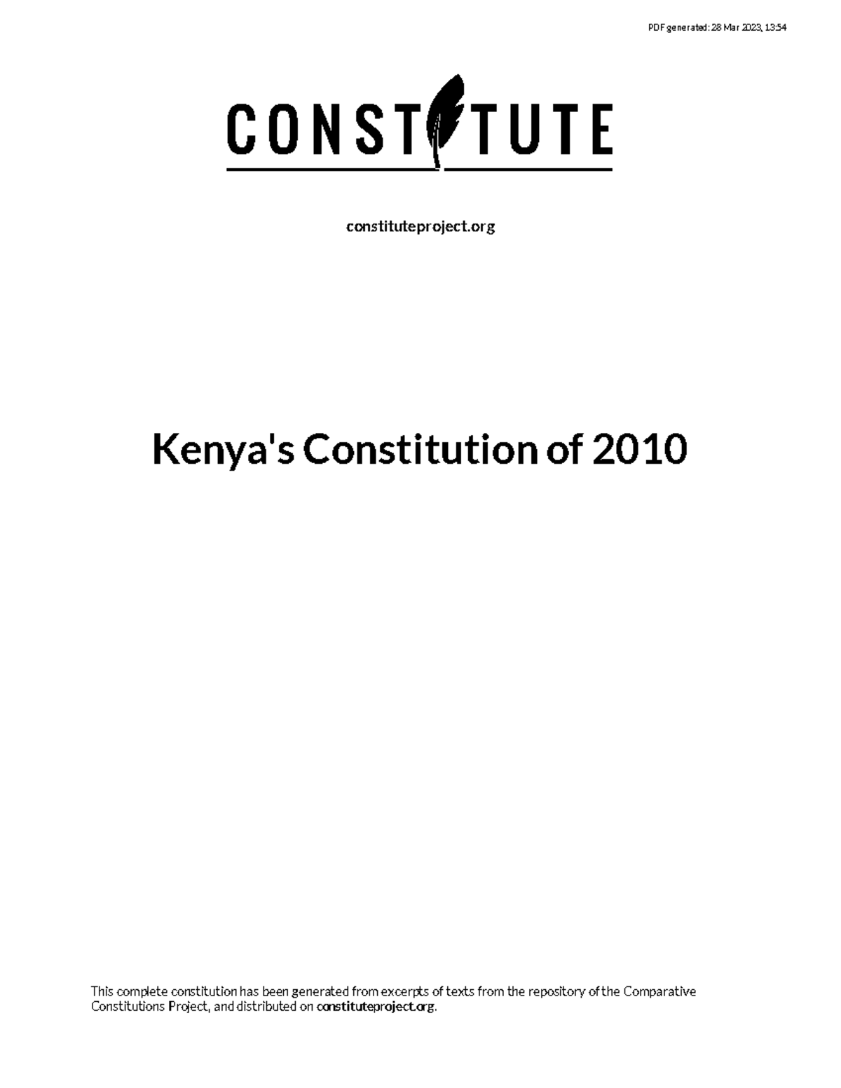 2010 constitution of kenya - PDF generated: 28 Mar 2023, 13 ...