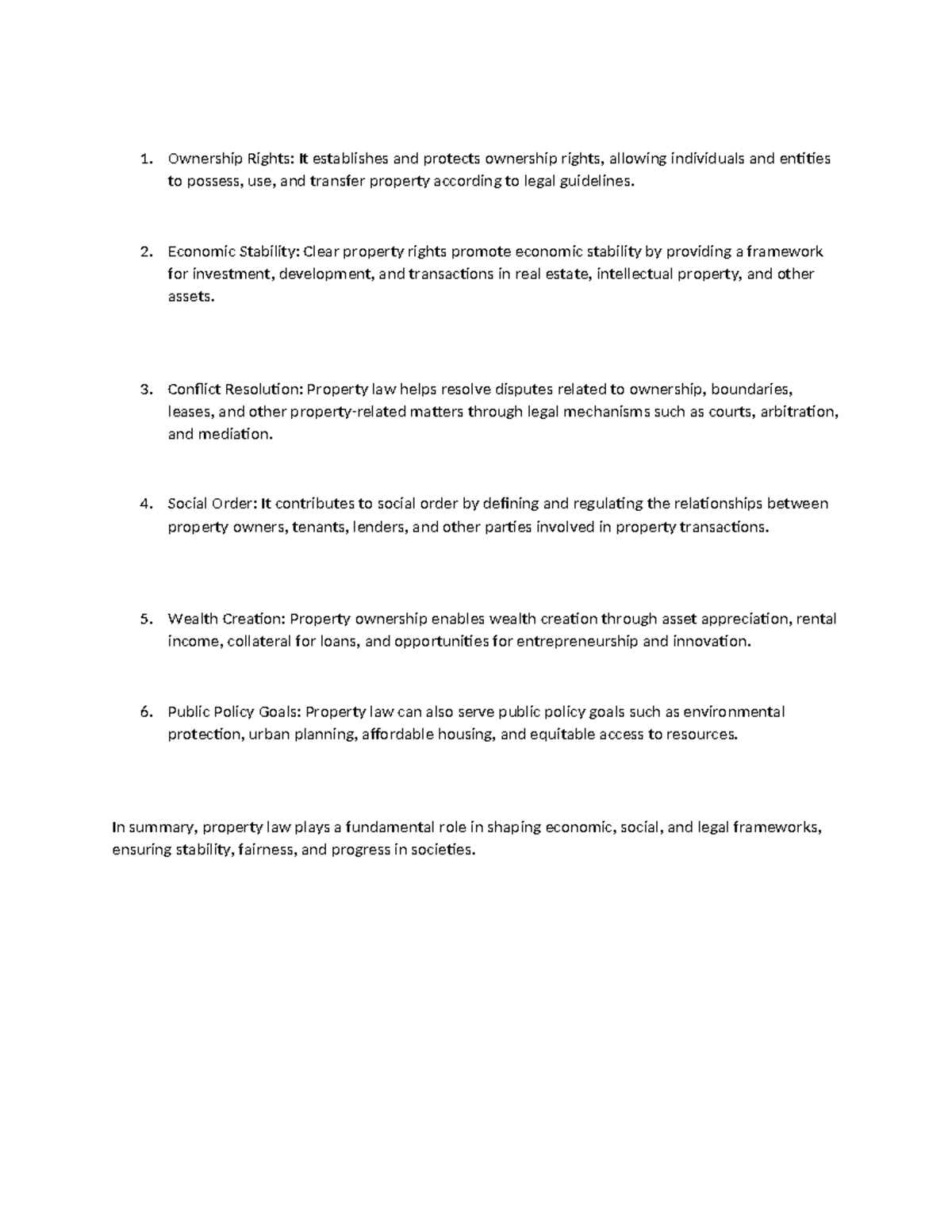 Why property law is important - Ownership Rights: It establishes and ...