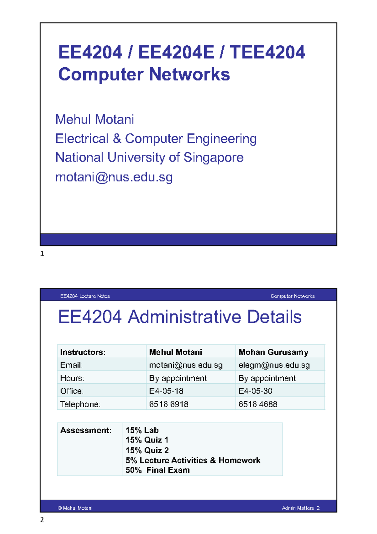 A1 EE4204 Part2 Admin - Warning: TT: undefined function: 32 EE4204 / EE4204E / TEE Computer ...
