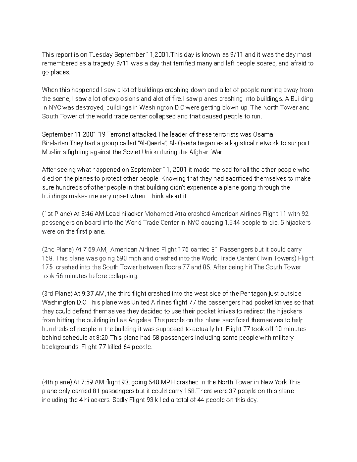 9 11 - 9/11 terrorists information - This report is on Tuesday ...