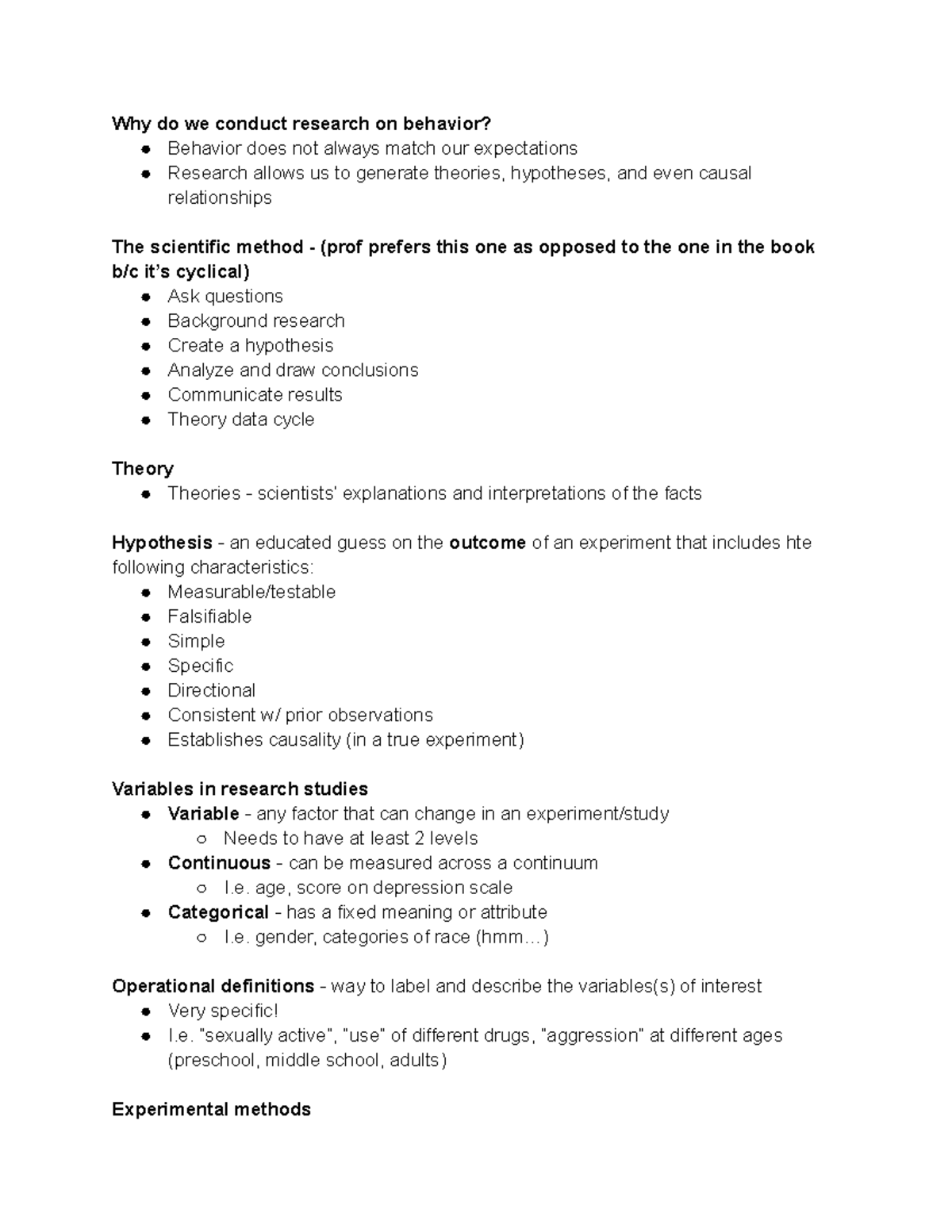 Lecture #5 research methods in psychology - Why do we conduct research ...