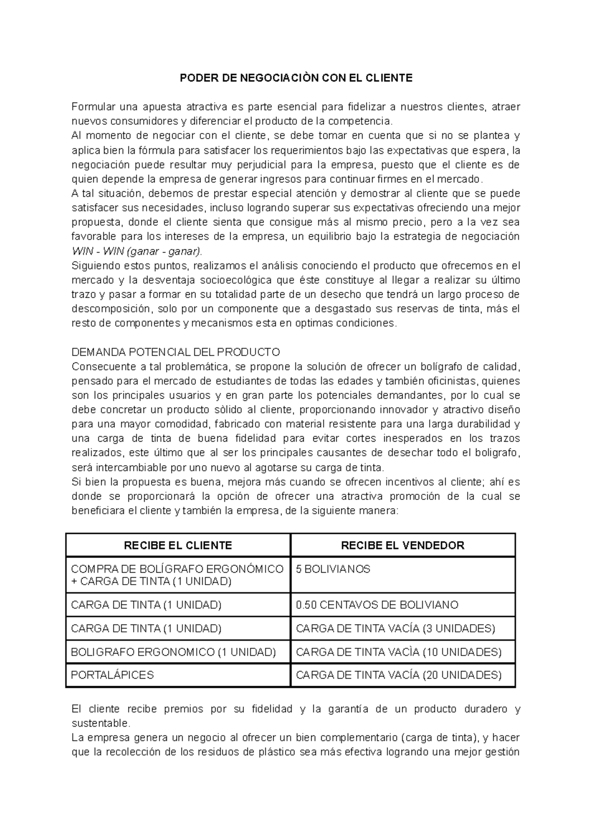 Poder DE Negociacion CON EL Cliente - PODER DE NEGOCIACIÒN CON EL ...