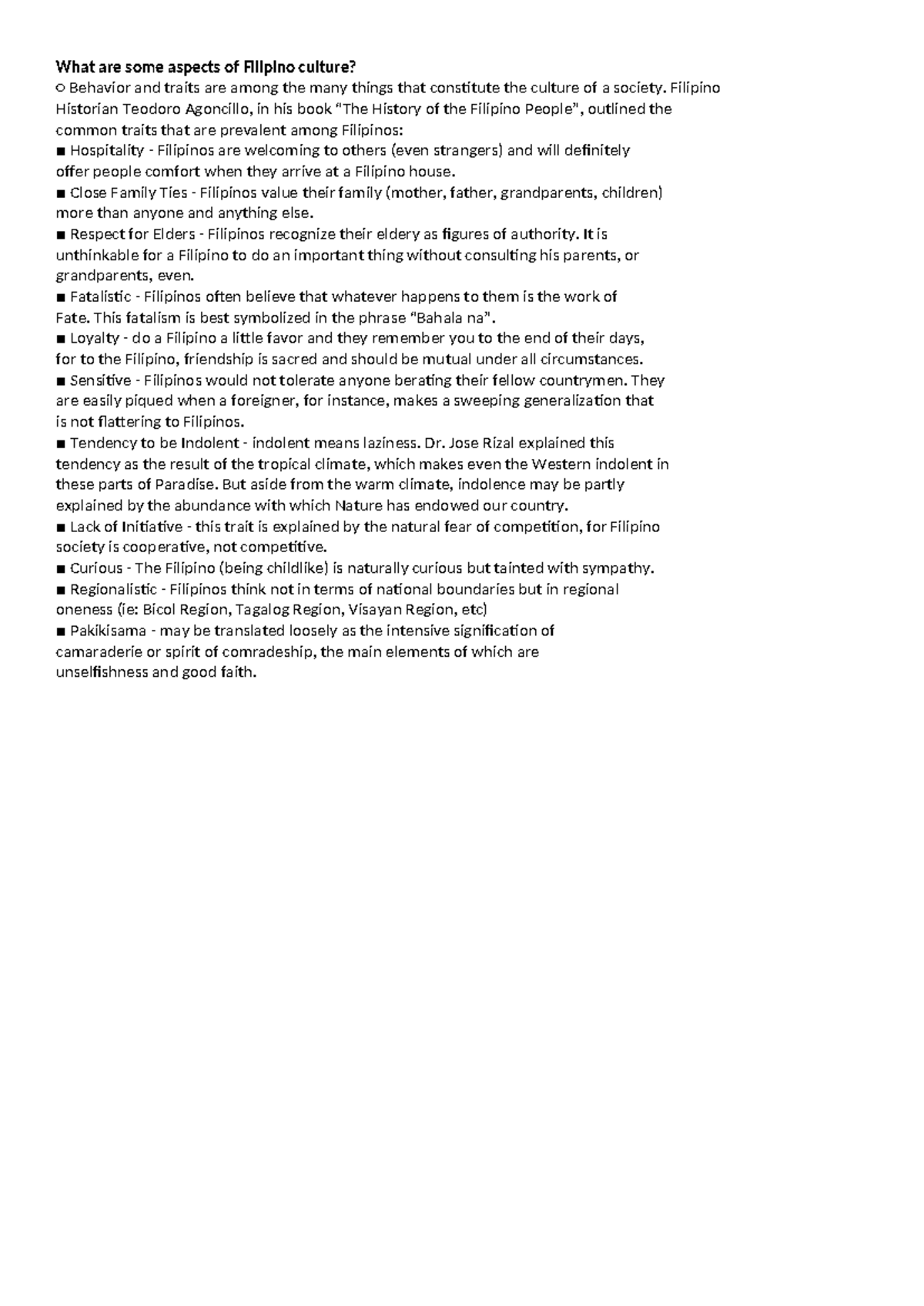 Filipino customs practices - What are some aspects of Filipino culture ...