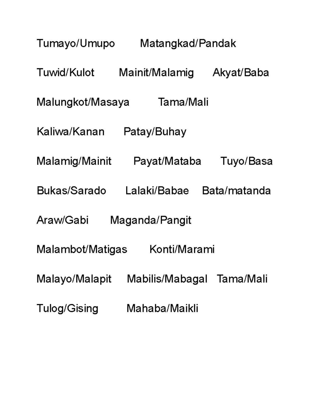 Untitled document - Rand - Tumayo/Umupo Matangkad/Pandak Tuwid/Kulot ...