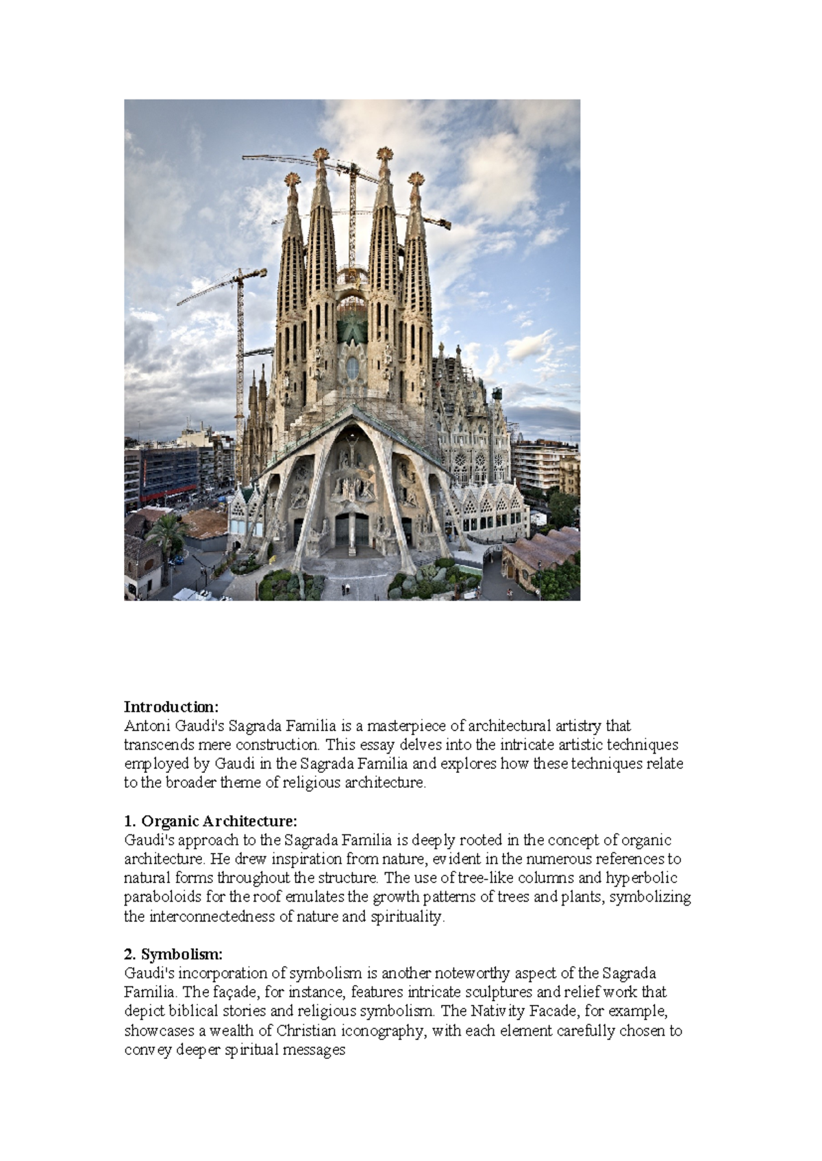 Related study MK - ewgegw - Introduction: Antoni Gaudi's Sagrada ...