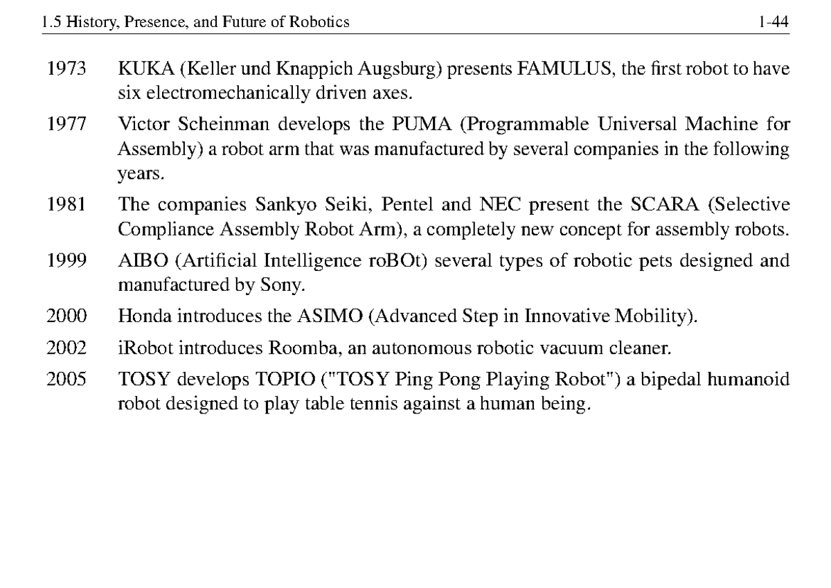 Robotics Lecture Notes Ws 2022 10 1973 Kuka Keller Und Knappich Augsburg Presents Famulus