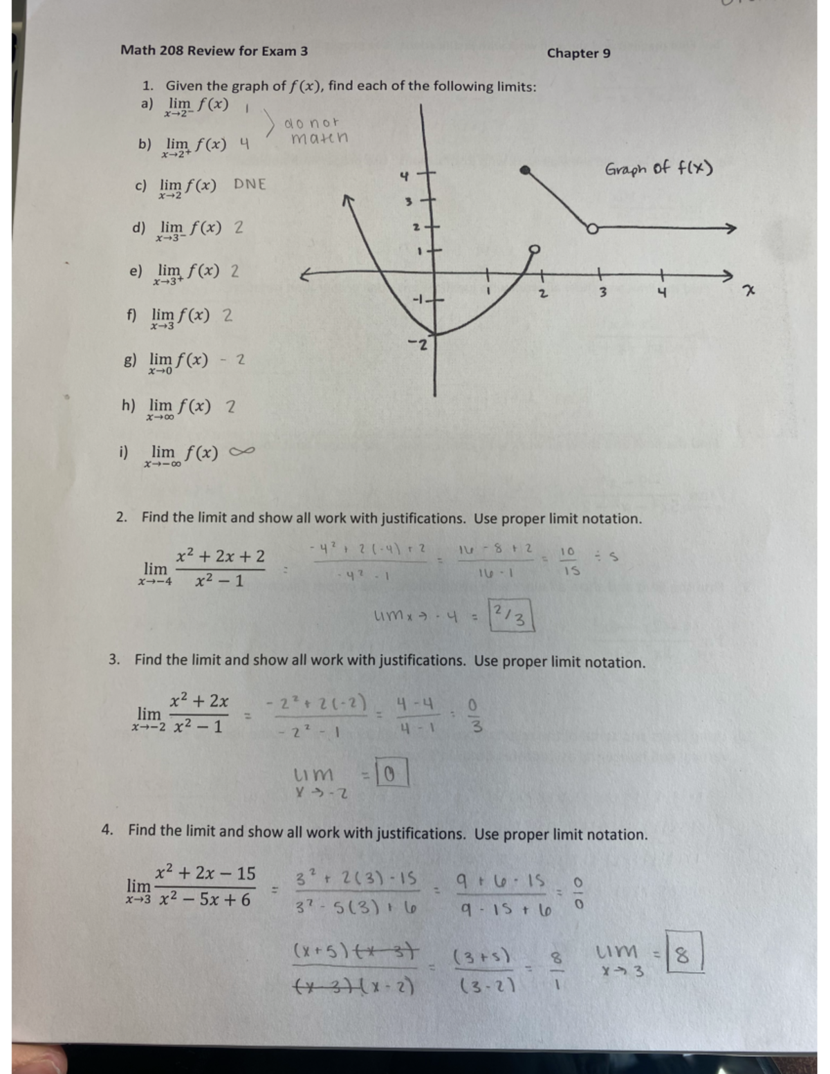 Exam 3 review (1:6) - MATH 208 - Studocu