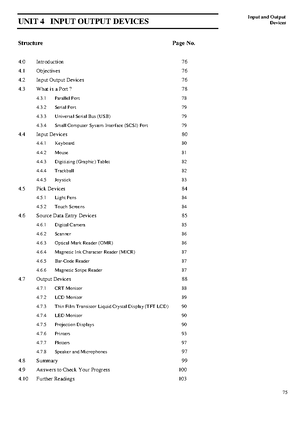 Unit-2 Functioning of a Computer - UNIT 2 FUNCTIONING OF A COMPUTER Functioning of A Computer ...
