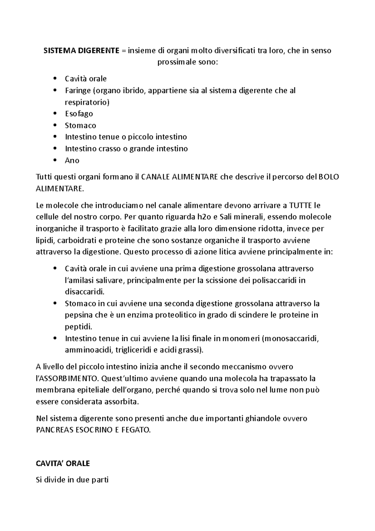 Apparato Digerente - nutrizione prof andrea frontini - SISTEMA ...