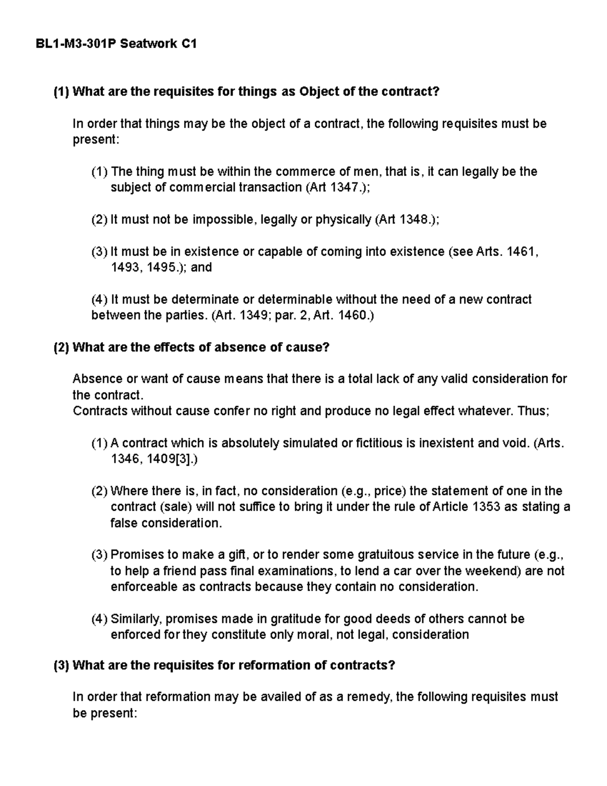 BL1-M3-301P Seatwork C1 - BL1-M3-301P Seatwork C (1) What are the ...