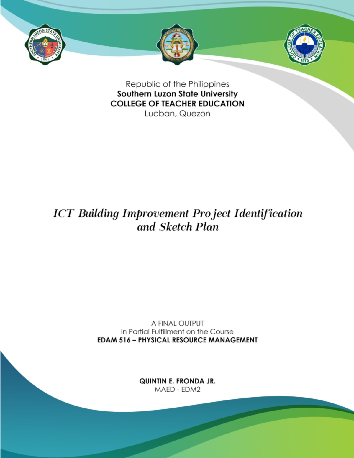 ICT Building Project Identification - PFCA ICT BUILDING SKETCH PLAN ...