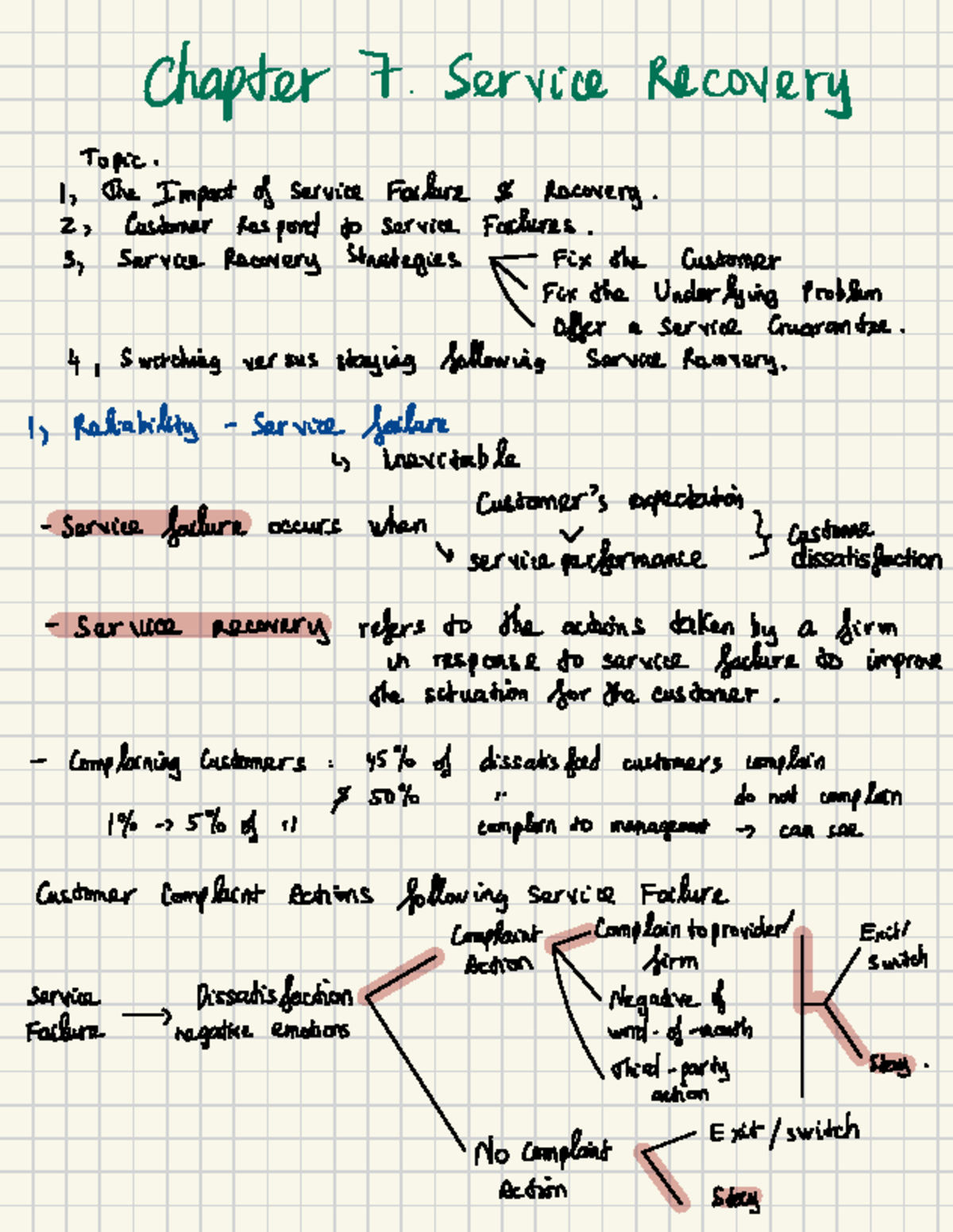 Chapter 7. Service Recovery - Chapter 7. Service Recovery Topic. 1 , the Impact of Service ...