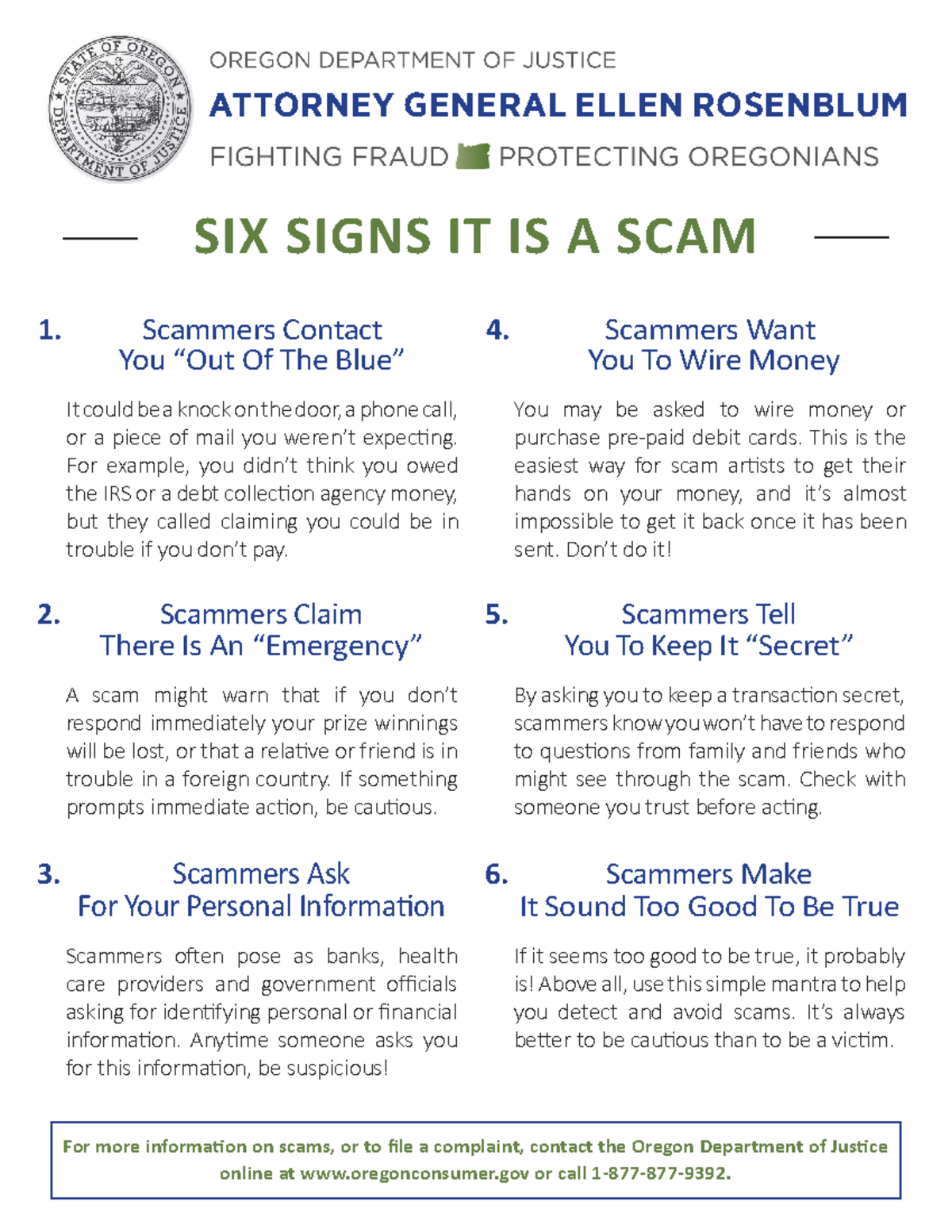 Six signs - SIX SIGNS IT IS A SCAM Scammers Want You To Wire Money You ...