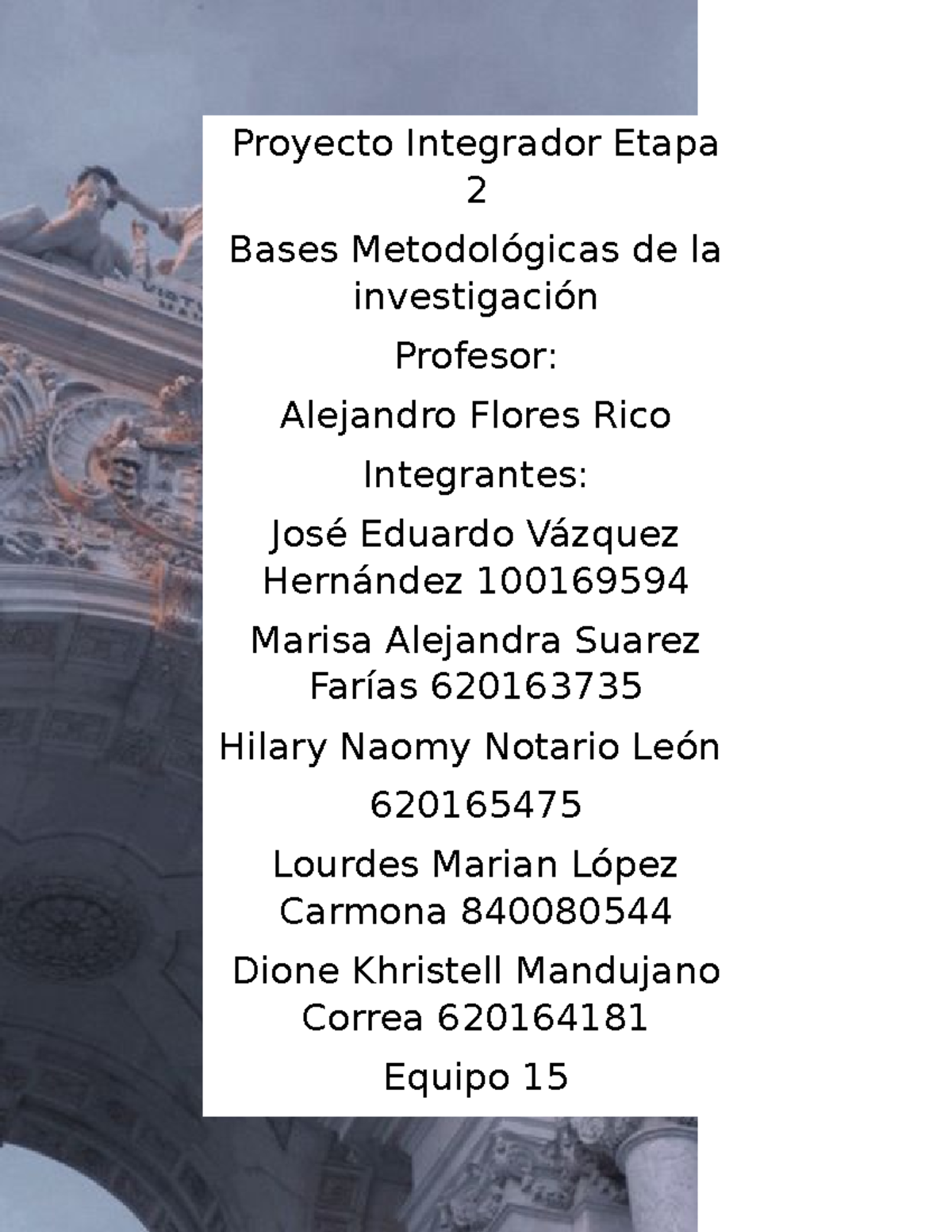 Proyecto Integrador Parte 2 Proyecto Integrador Etapa 2 Bases
