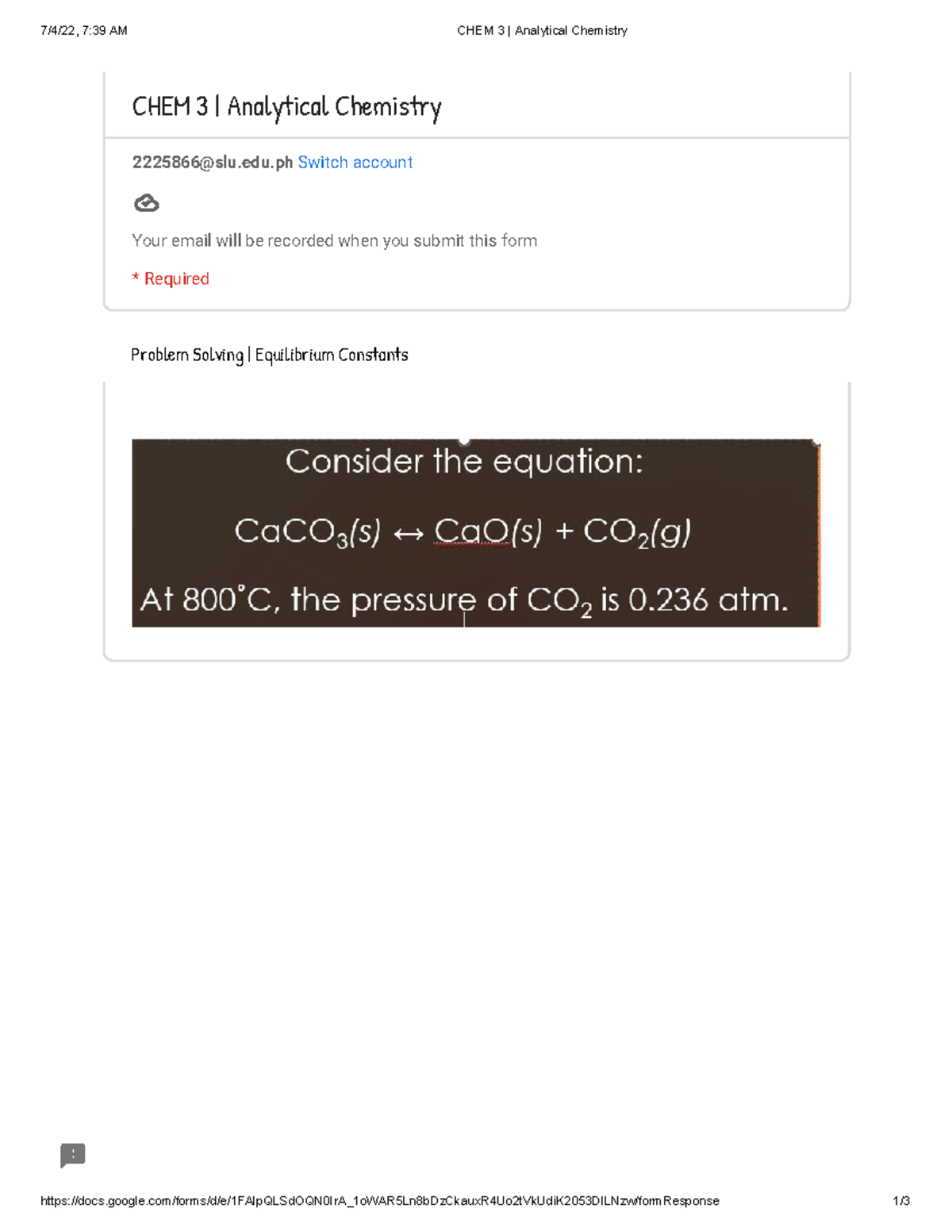 CHEM 3 Analytical Chemistry 8 - 7/4/22, 7:39 AM CHEM 3 | Analytical ...