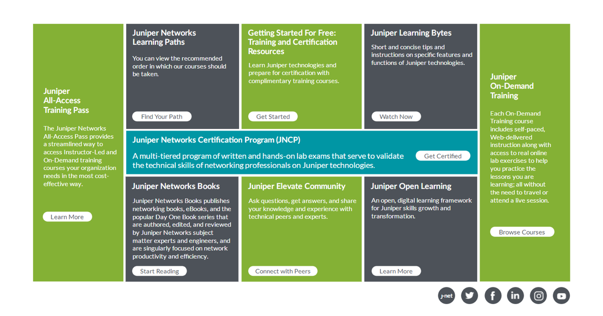 Additional Training Resources - Juniper Networks Getting Started For ...