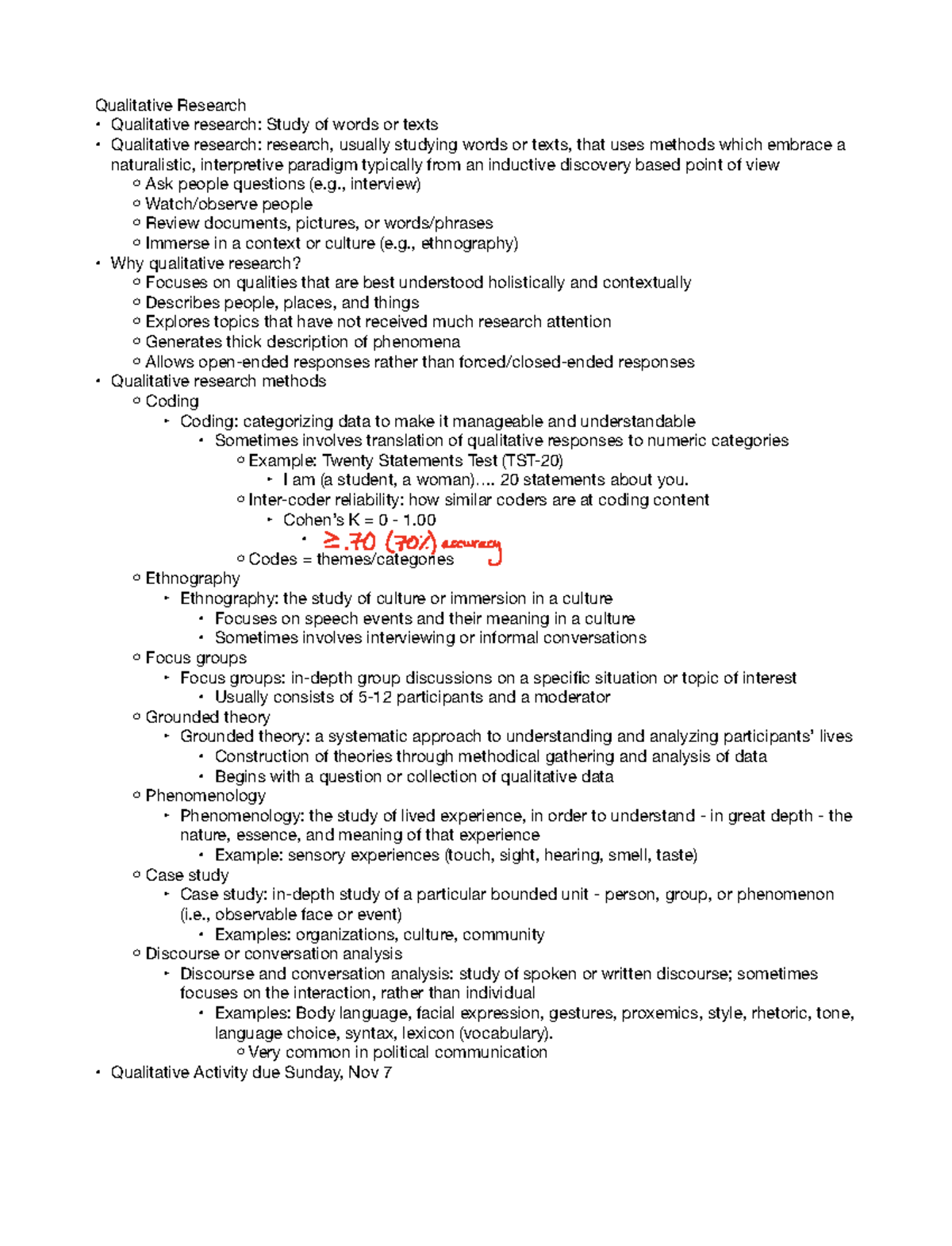 Qualitative Research - Week 10 - Qualitative Research Qualitative ...