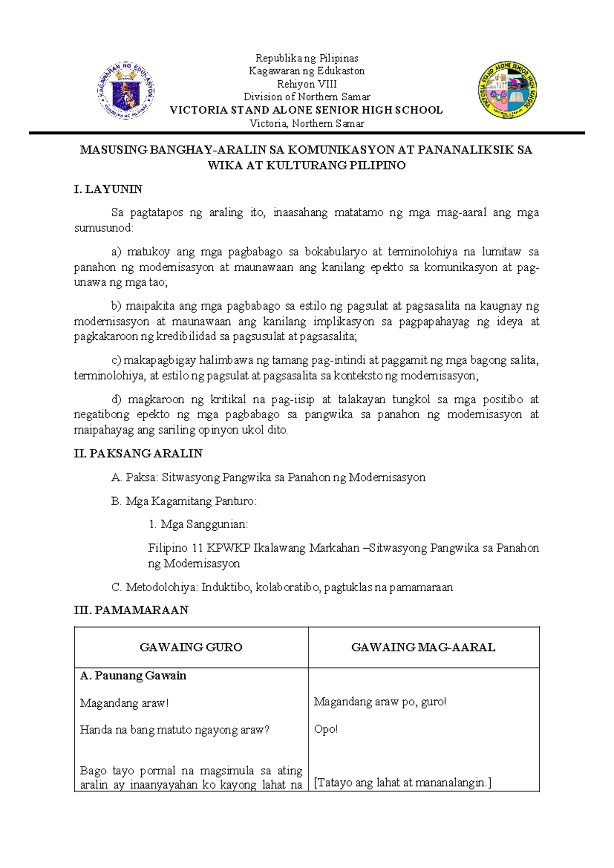 Kpwkp M5 Masusing- Banghay- Aralin - Republika ng Pilipinas Kagawaran ...