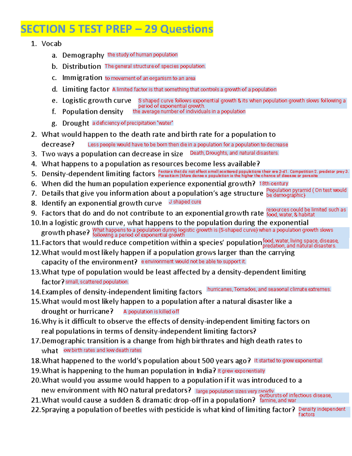 Dondre' Chipisa - Test Prep5 - SECTION 5 TEST PREP – 29 Questions Vocab ...