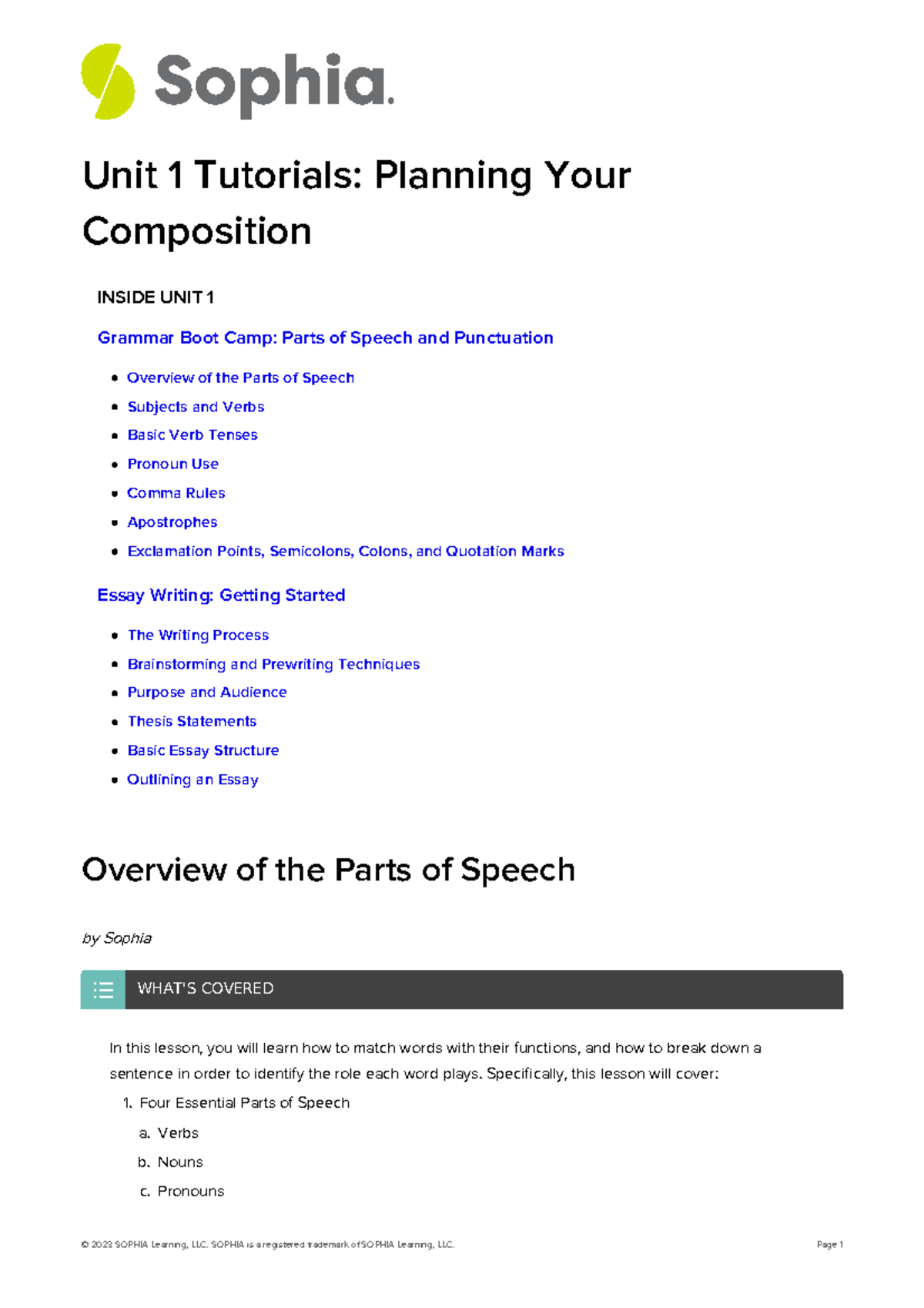 Unit 1 tutorials planning your composition - Unit 1 Tutorials: Planning ...