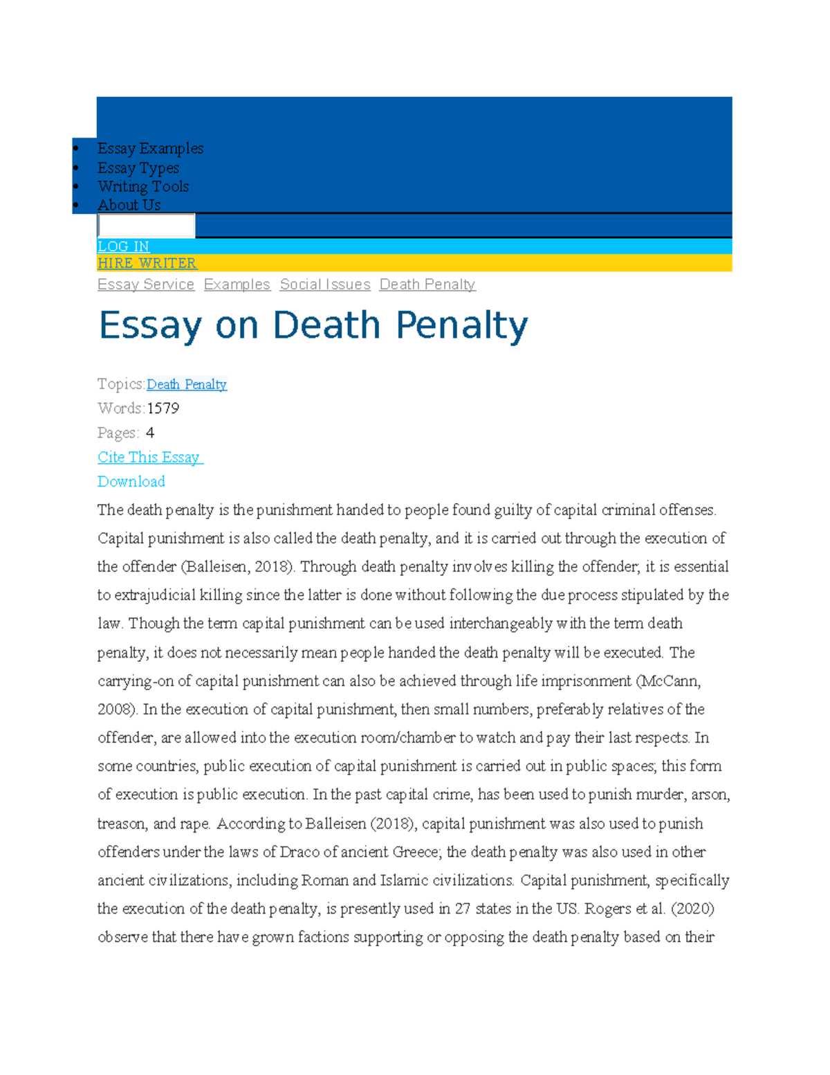 Essay Examples - Essay Examples Essay Types Writing Tools About Us LOG ...