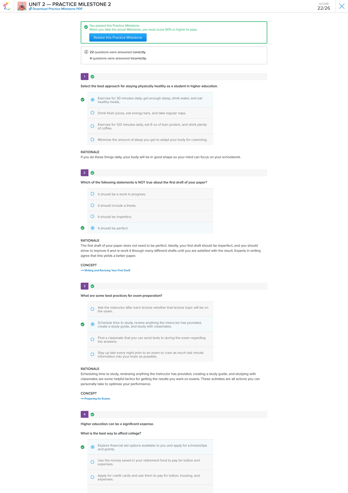UNIT 2 Practice Milestone - 1 2 CONCEPT Writing and Revising Your First ...