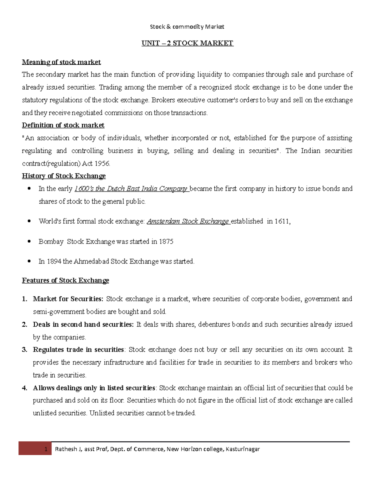SCM UNIT 2 NEP UNIT 2 STOCK MARKET Meaning Of Stock Market The scm-unit-2-nep-unit-2-stock-market-meaning-of-stock-market-the