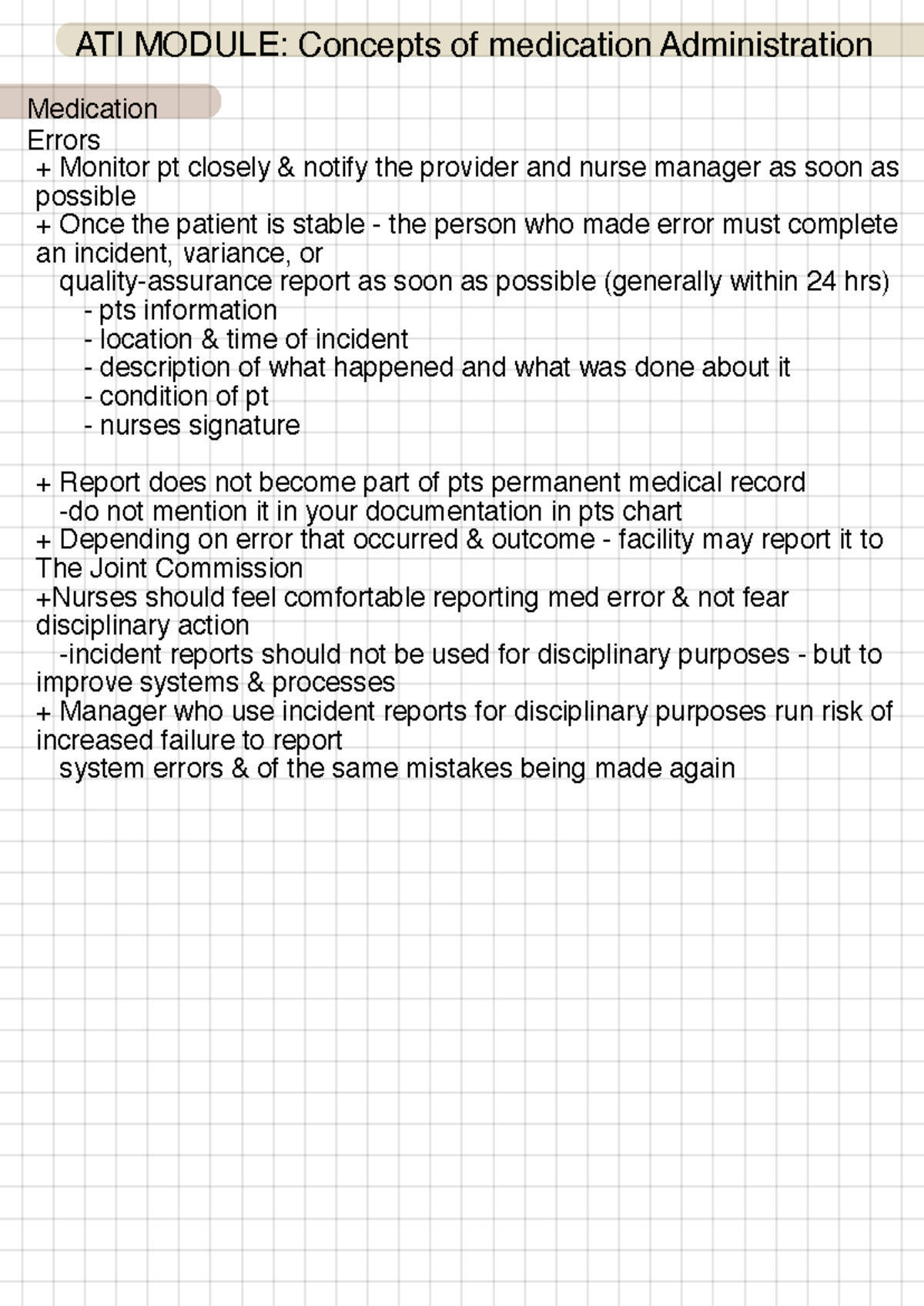 Module 1 Pharmacology - Summary nursing - ATI MODULE: Concepts of ...