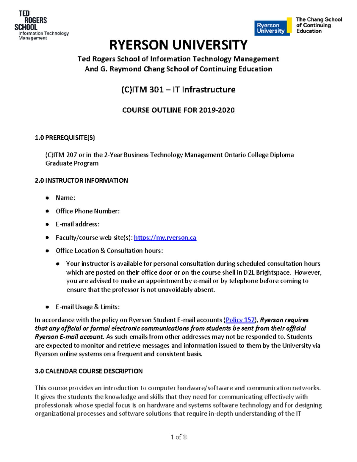 ITM301 - Course outline - Warning: TT: undefined function: 32 Warning: TT: undefined function ...