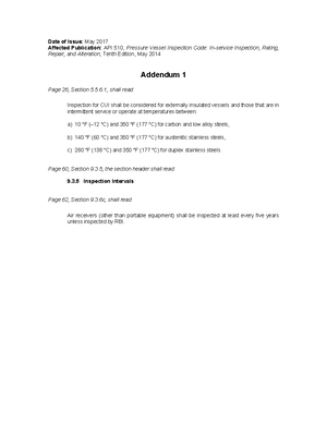 API 578 Feb 2018 - inspection - Guidelines for a Material Verification Program (MVP) for New and ...