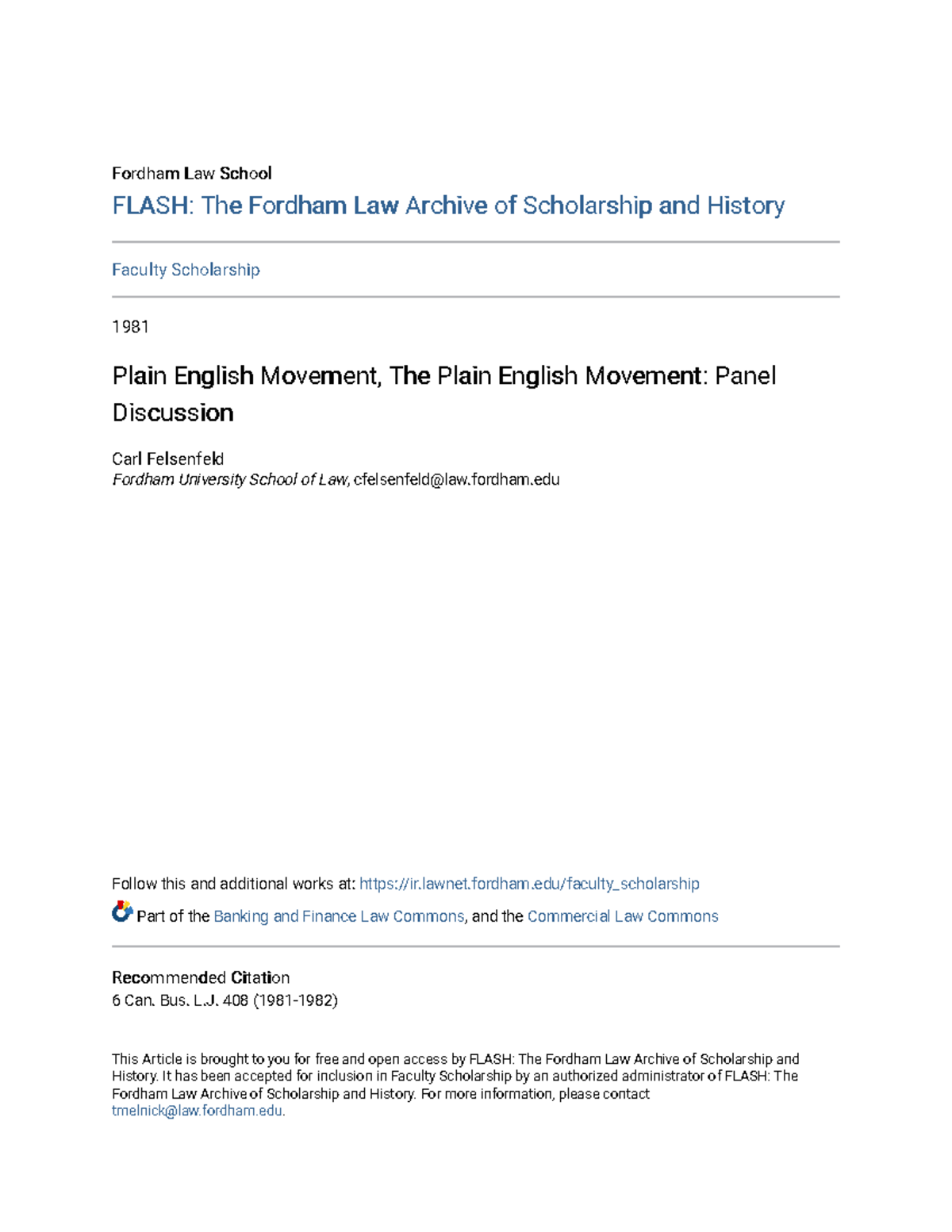 Plain English Movement The Plain English Movement Panel Discuss ...