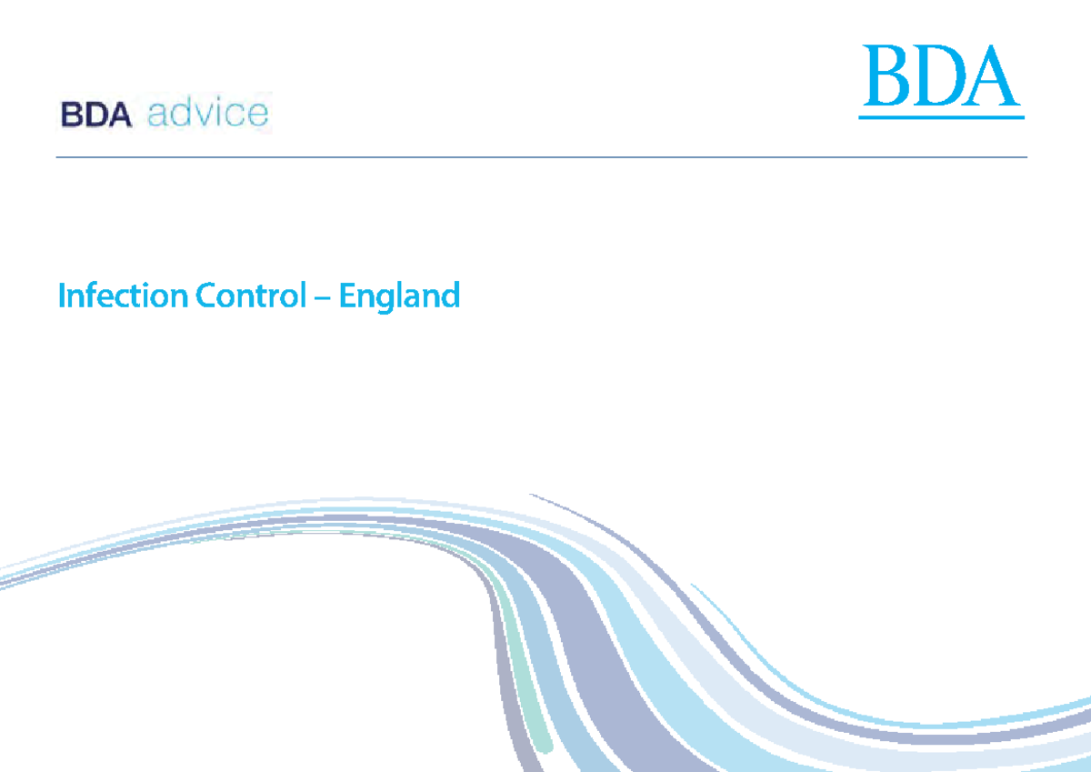 Bda - infection control - england - jul 13 2 - 2 3 Acceptance of ...