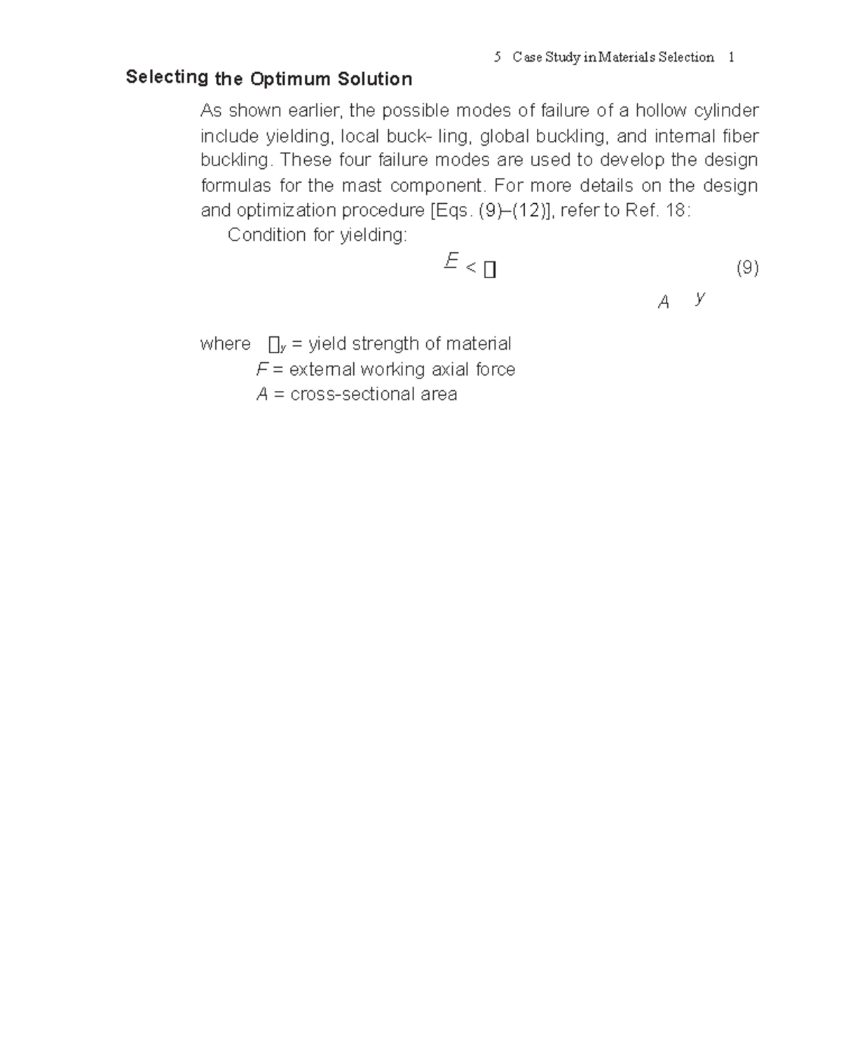 Selecting the Optimum Solution - These four failure modes are used to ...