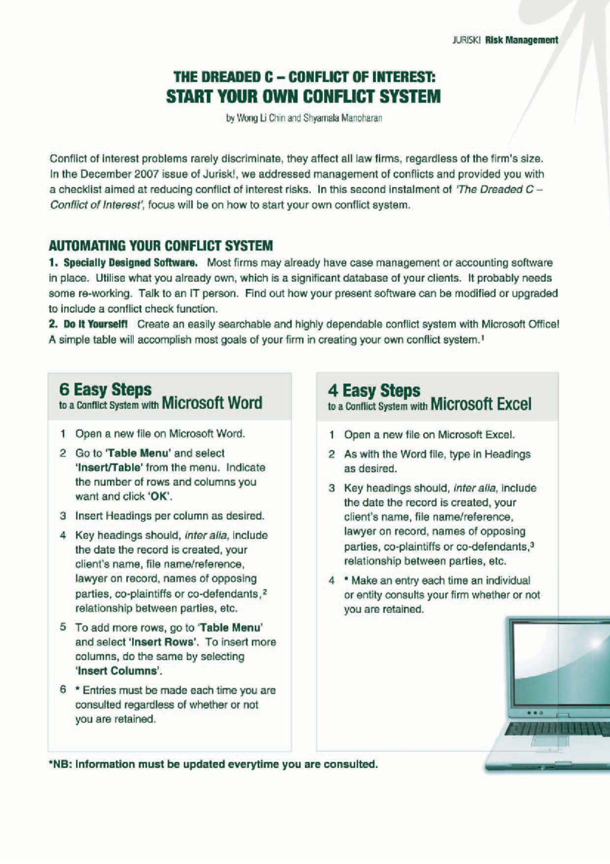 Conflict System Setup Guide - Civil Procedure I - Studocu