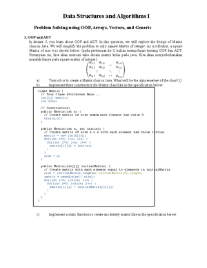 Tutorial 1 – Java dan simple OOP - Data Structures and Algorithms I Tutorial 1 Java dan simple ...