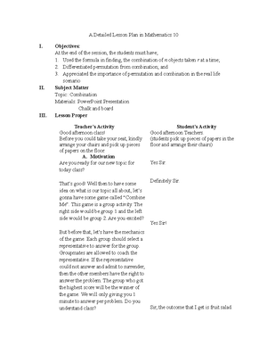 Semi-Detailed lesson Plan in Grade 10 English 9 - Detailed lesson Plan ...