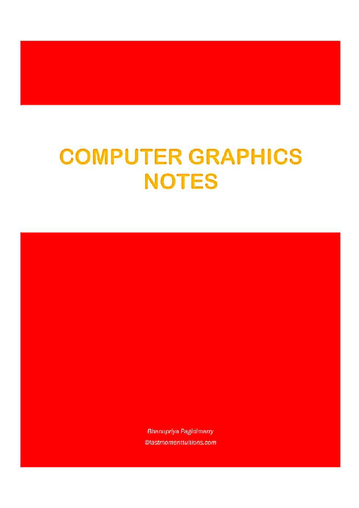 CG-sample-Notes - Computer graphics - Computer Engineering - Studocu