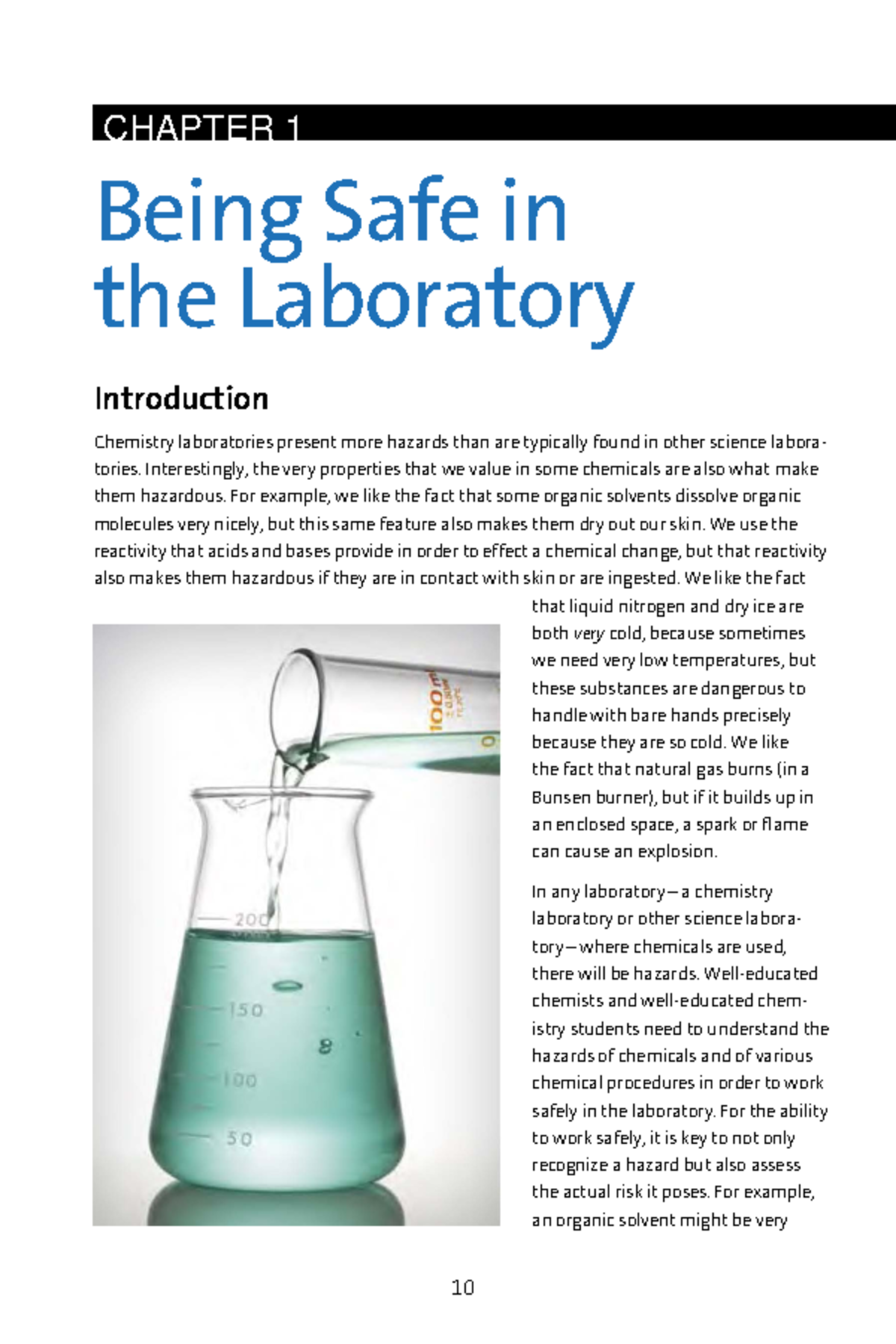 Chapter 1 Being Safe in the Laboratory - CHAPTER 1 Being Safe in the ...