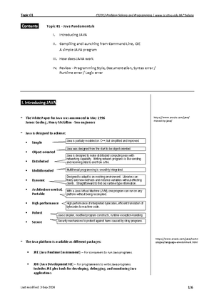 Problem Solving and Programming - CS2312 - CityU - Studocu