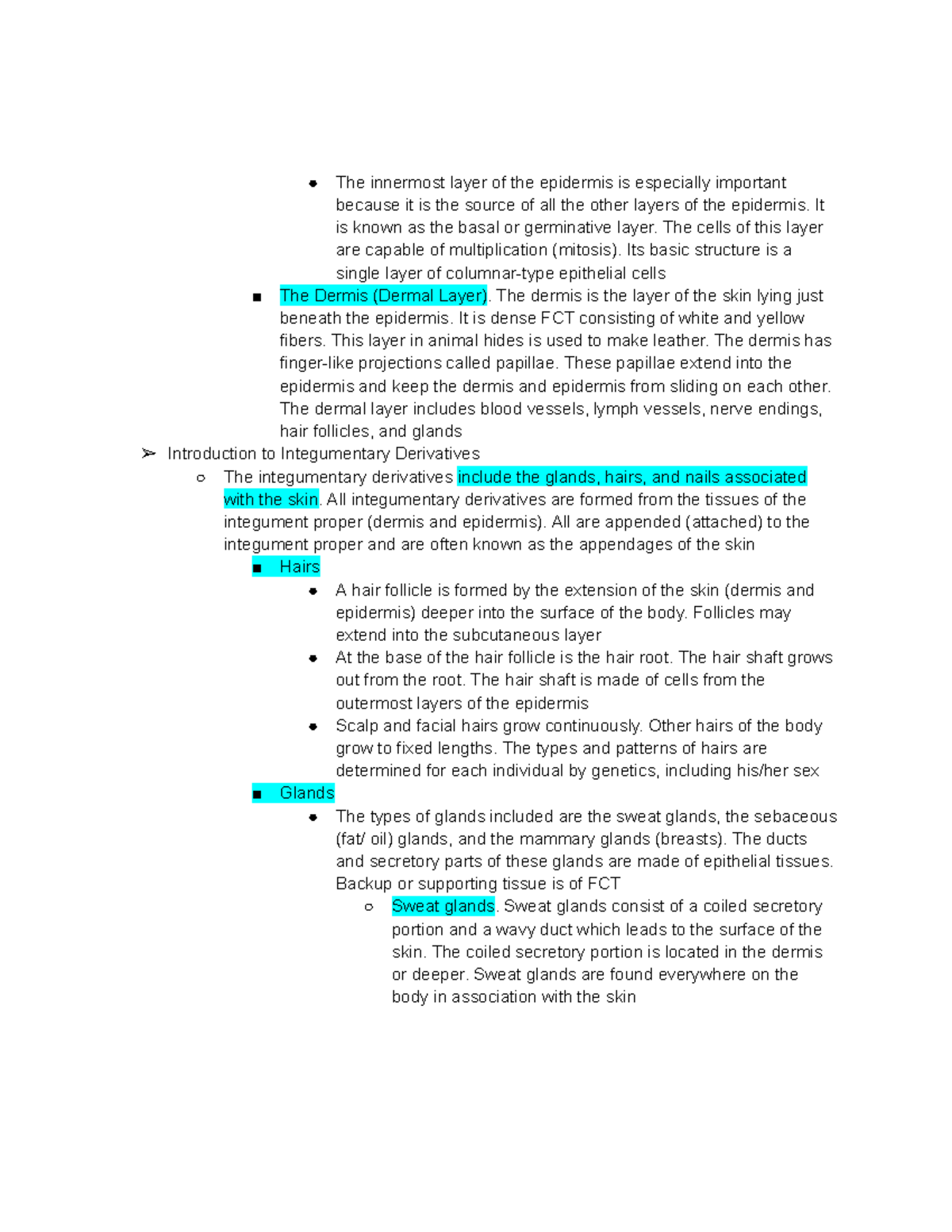 The Human Integumentary and Fascial Systems - The innermost layer of ...