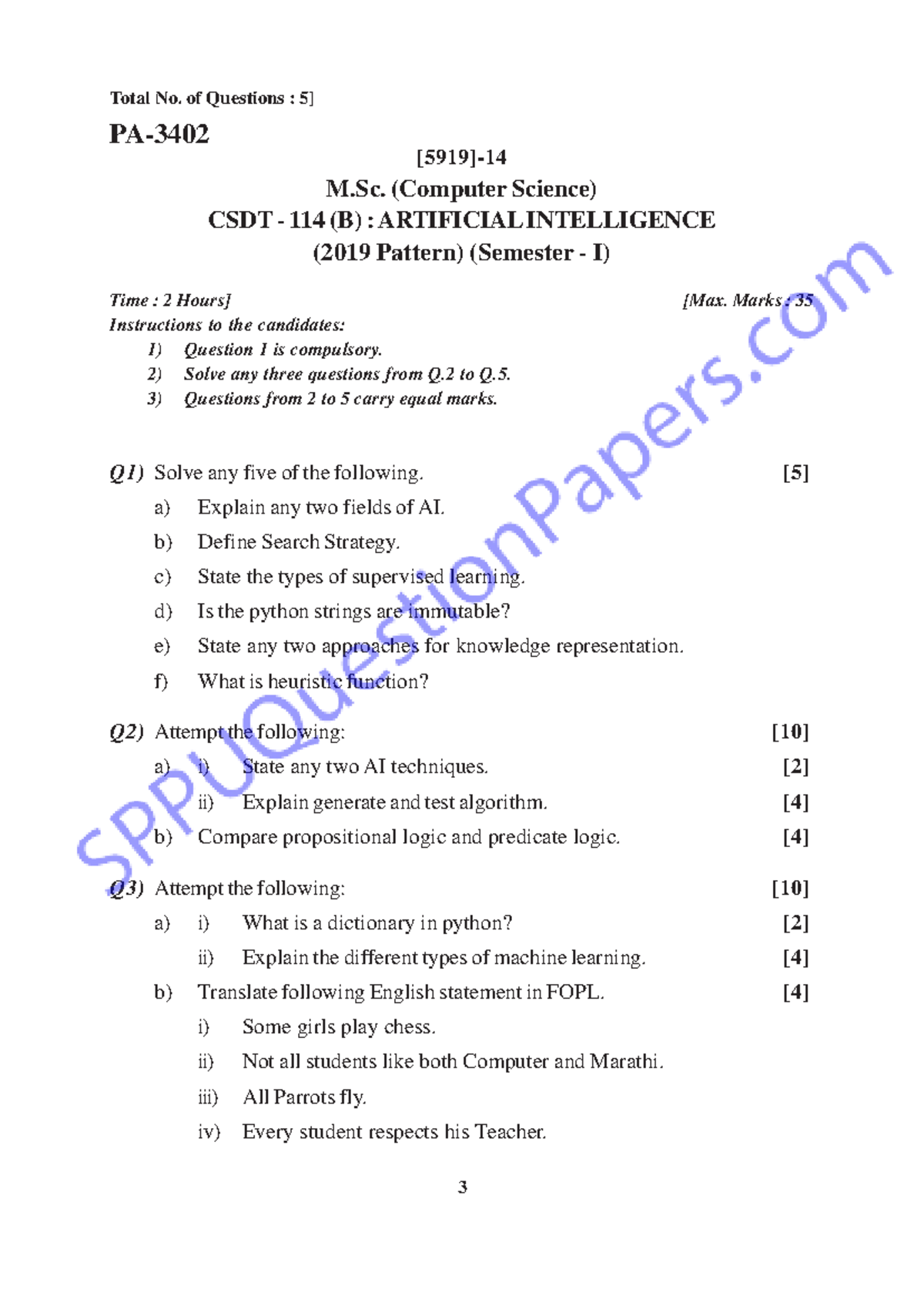 Postgraduate-pg msc-cs semester-1 2022 november artificial-intelligence ...