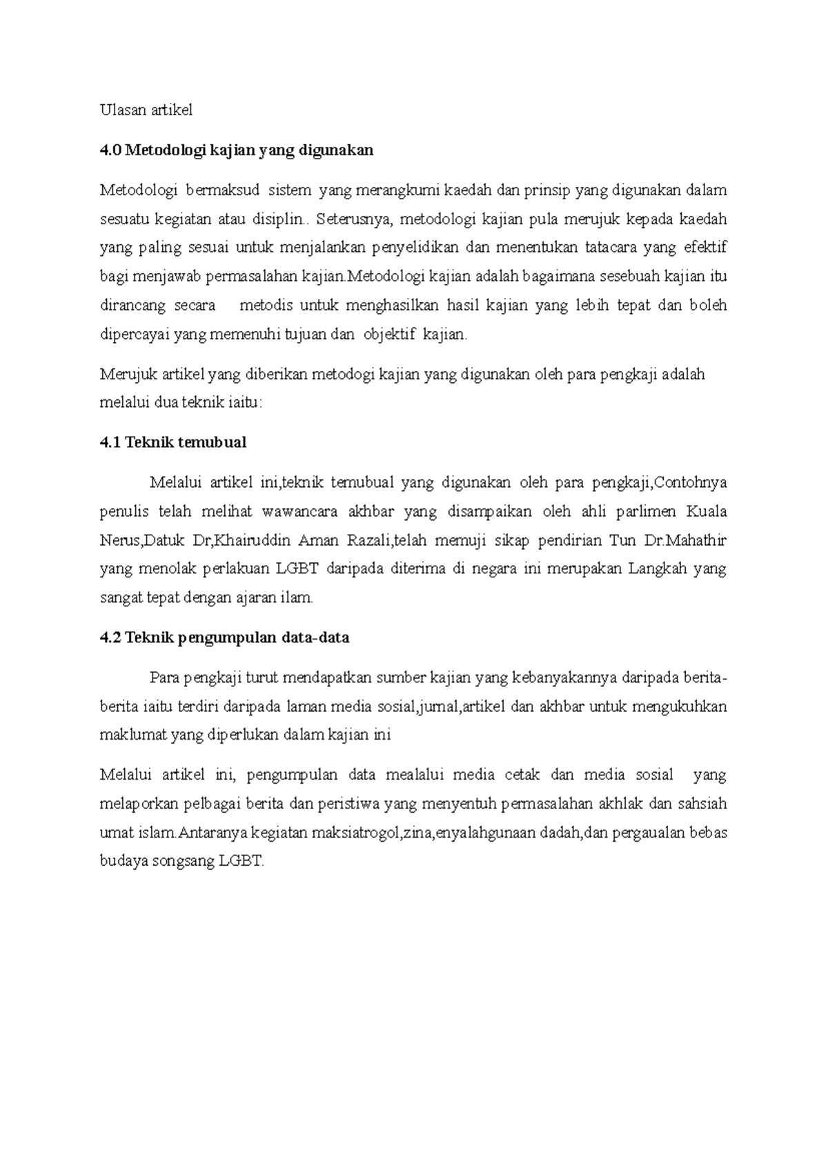 Ulasan artikel EAL - Summary Journal - Ulasan artikel 4 Metodologi ...