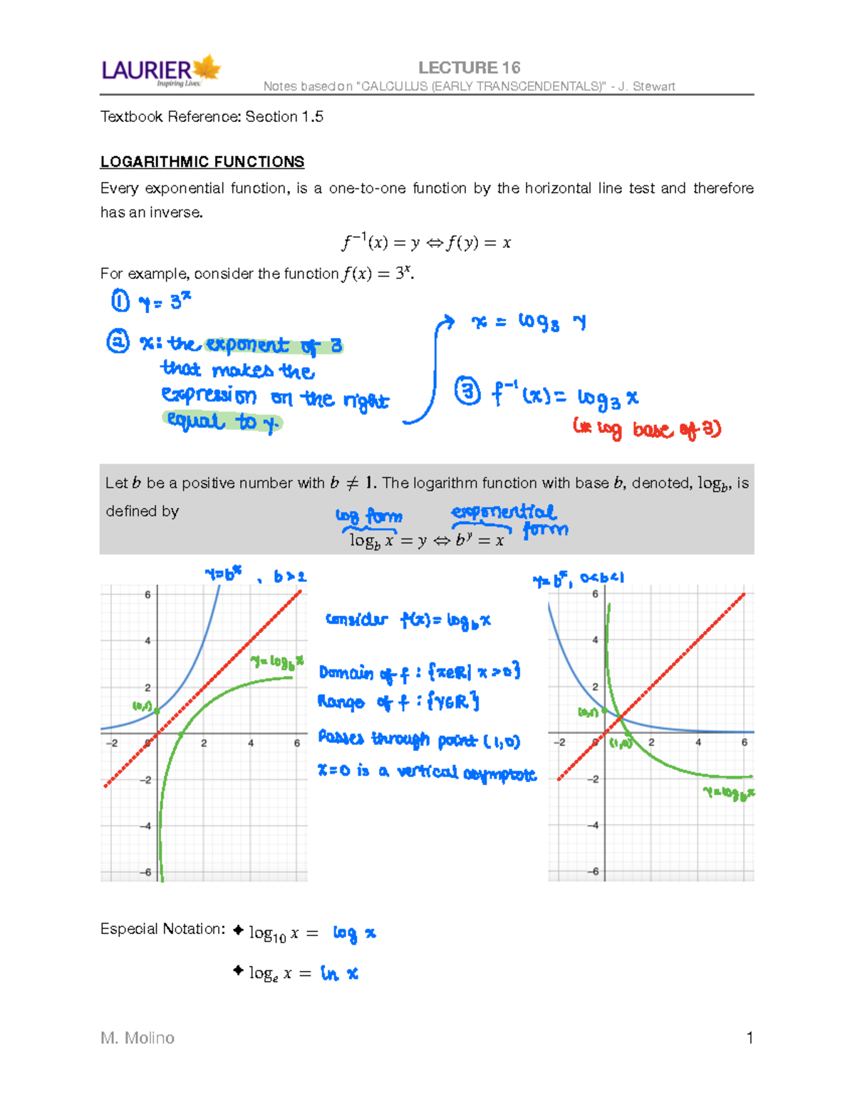 MA102 Lecture 16 Answers - Notes based on “CALCULUS (EARLY ...